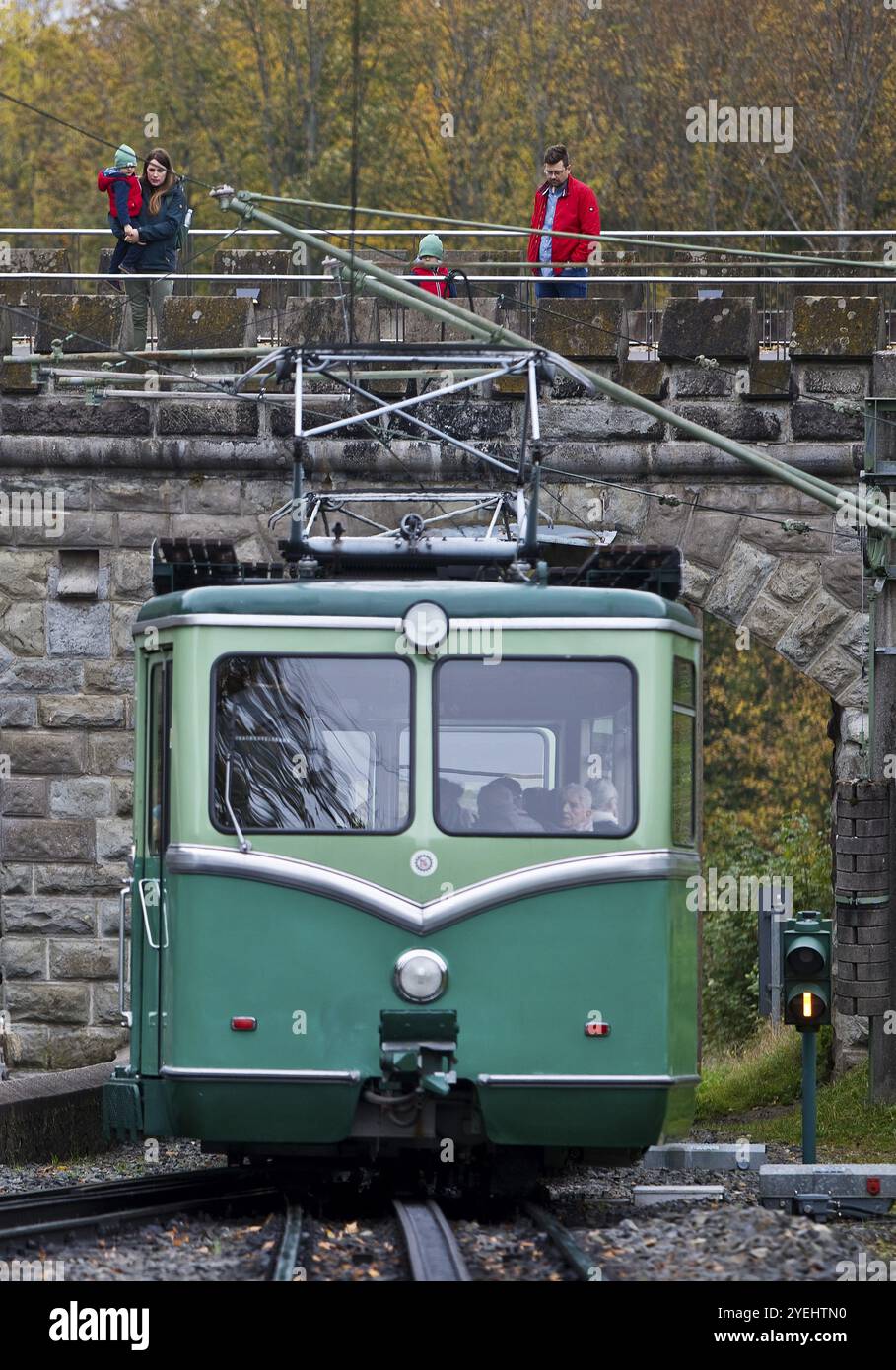 Drachenfelsbahn, the oldest operating cog railway in Germany ...