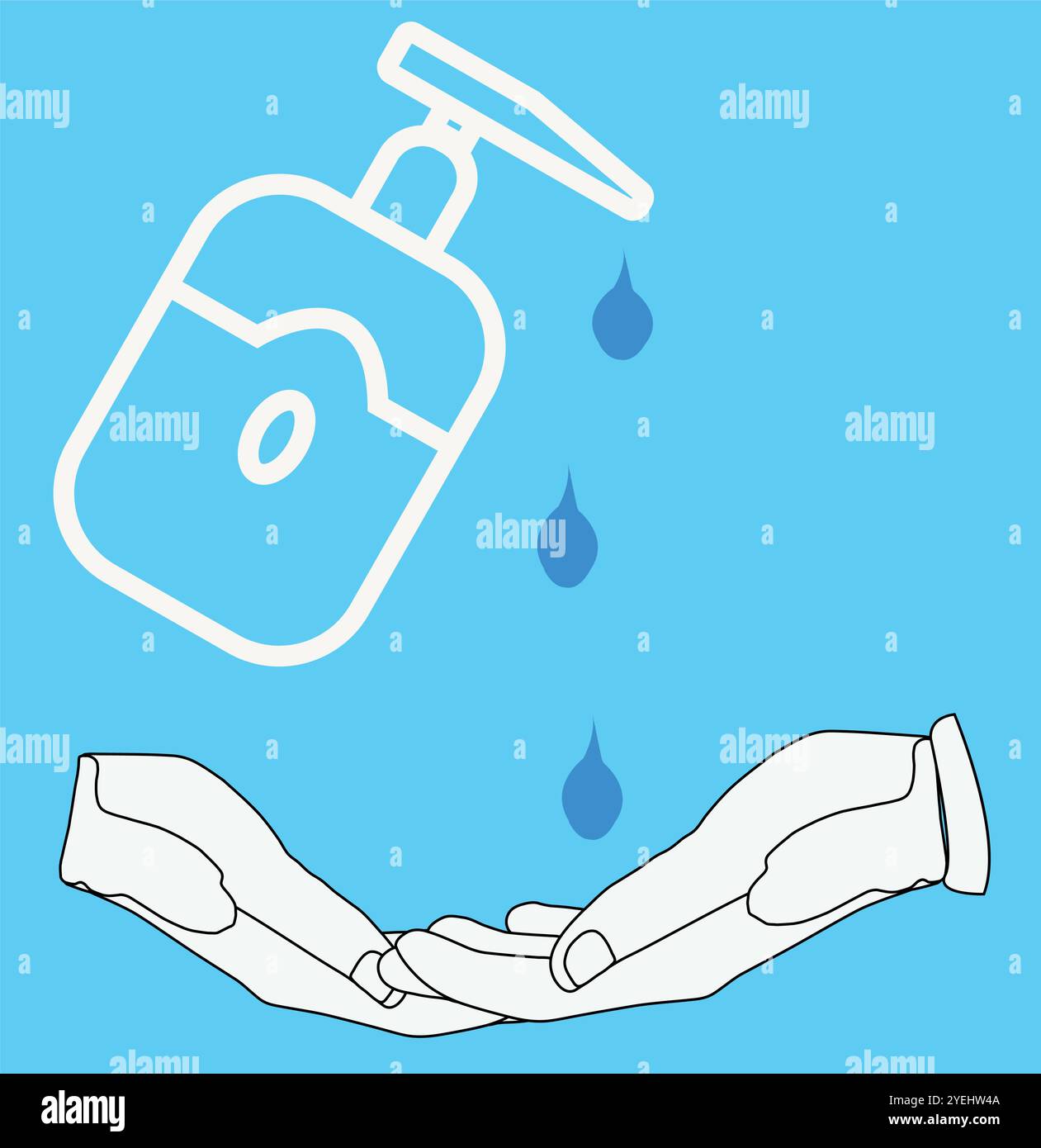 Sanitary panel: gel, hand disinfection Stock Vector Image & Art - Alamy