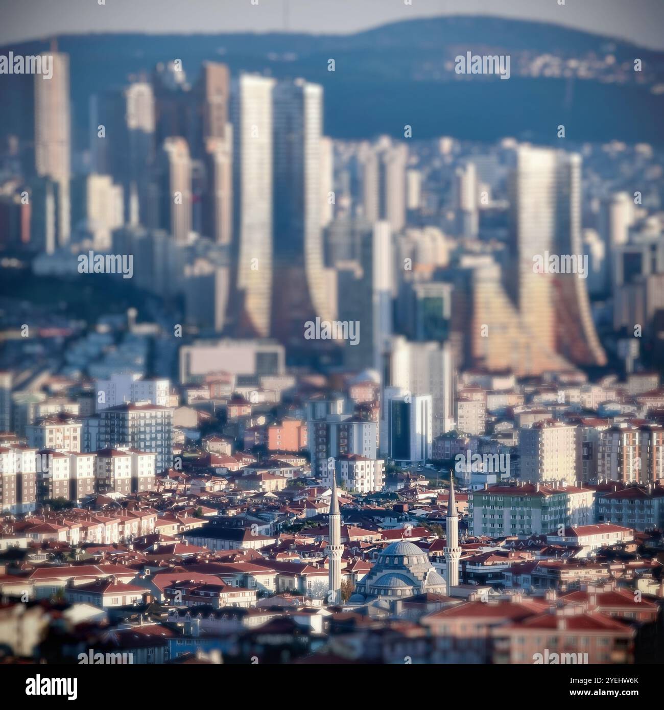 Air view of residential buildings in Istanbul, Turkey. Buildings in ...