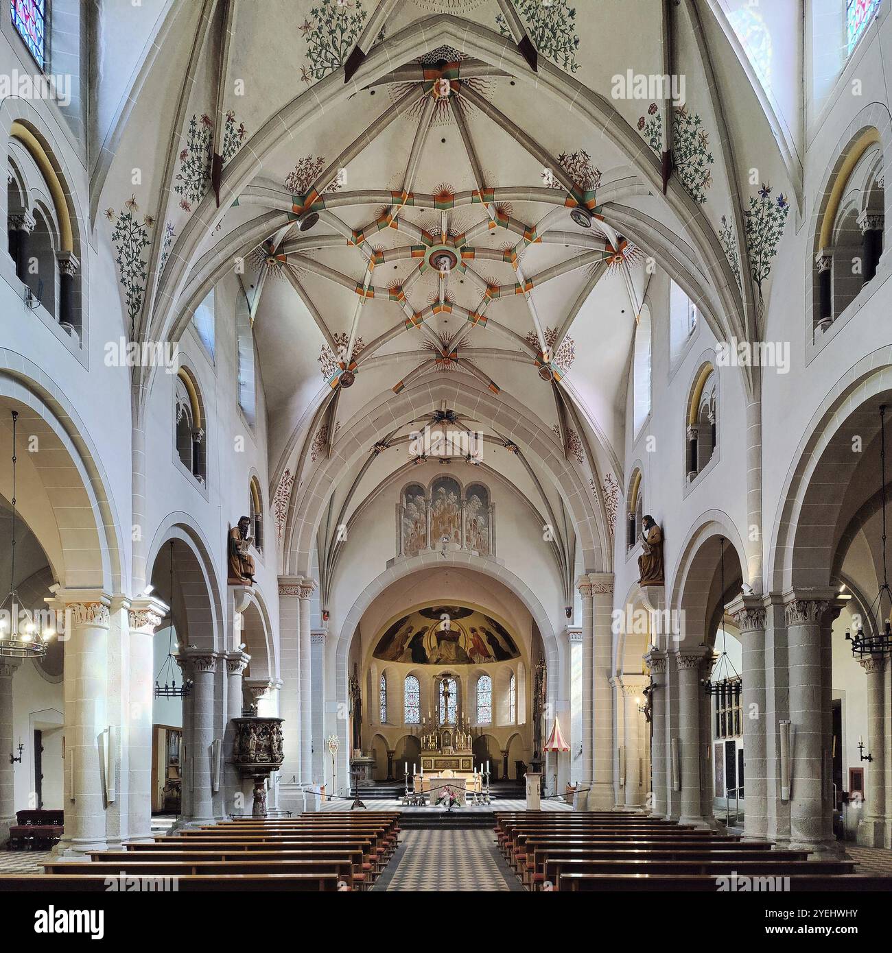 Interior facing east with unstructured half-dome above the apse, St ...
