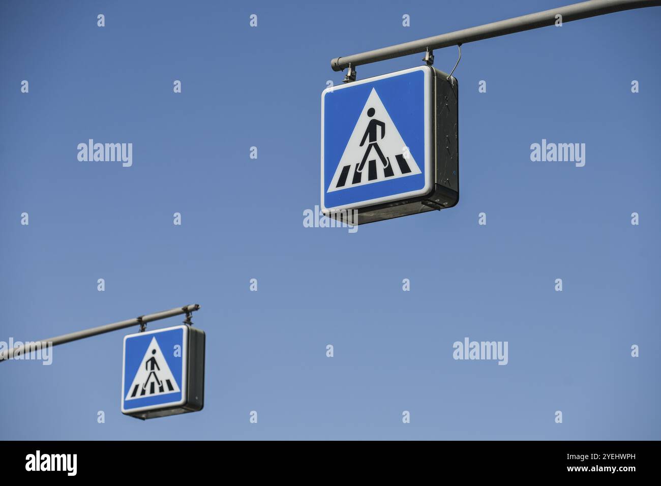 Zebra crossing signs Stock Photo - Alamy