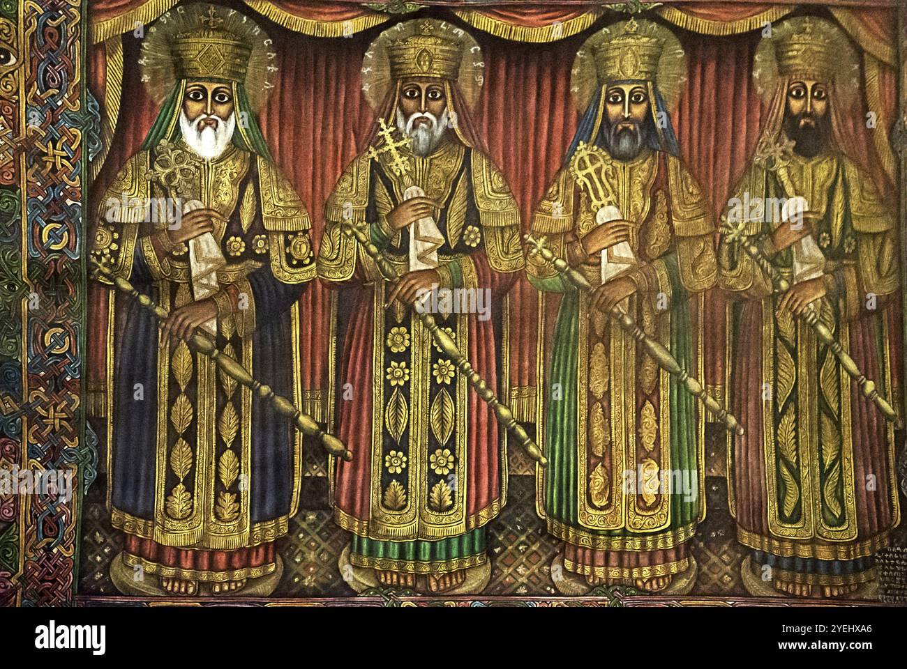 Paintings of four kings of the Zagwe dynasty in the 12th and 13th ...
