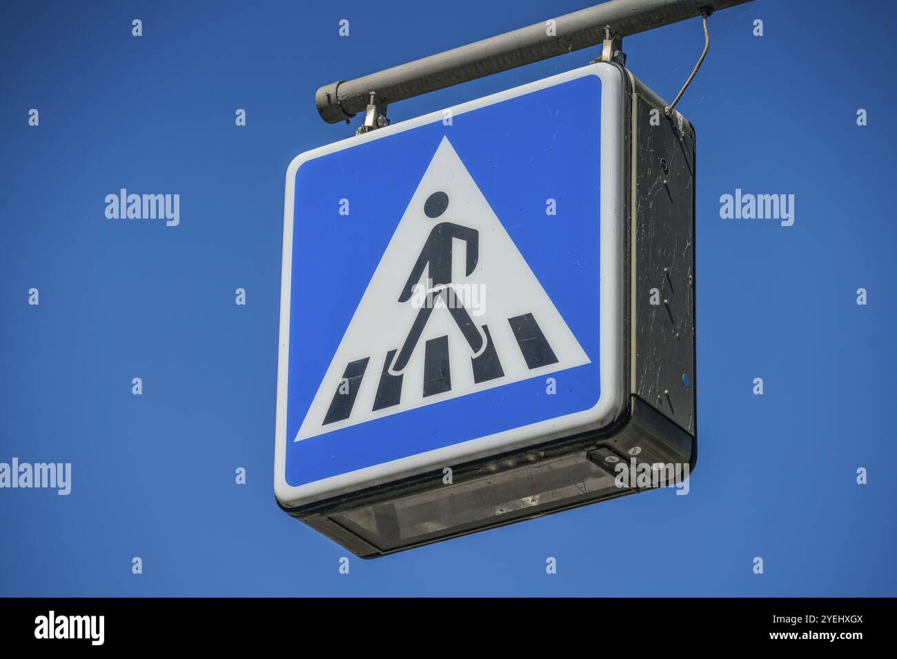 Zebra crossing sign Stock Photo - Alamy