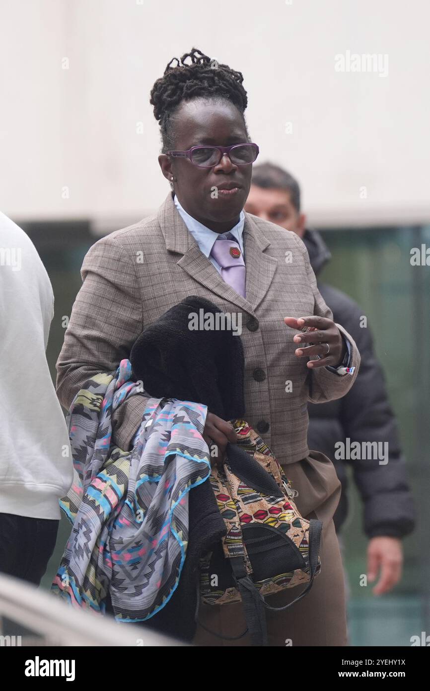 Rosamund Adoo-Kissi-Debrah arriving at the offices of Department for ...