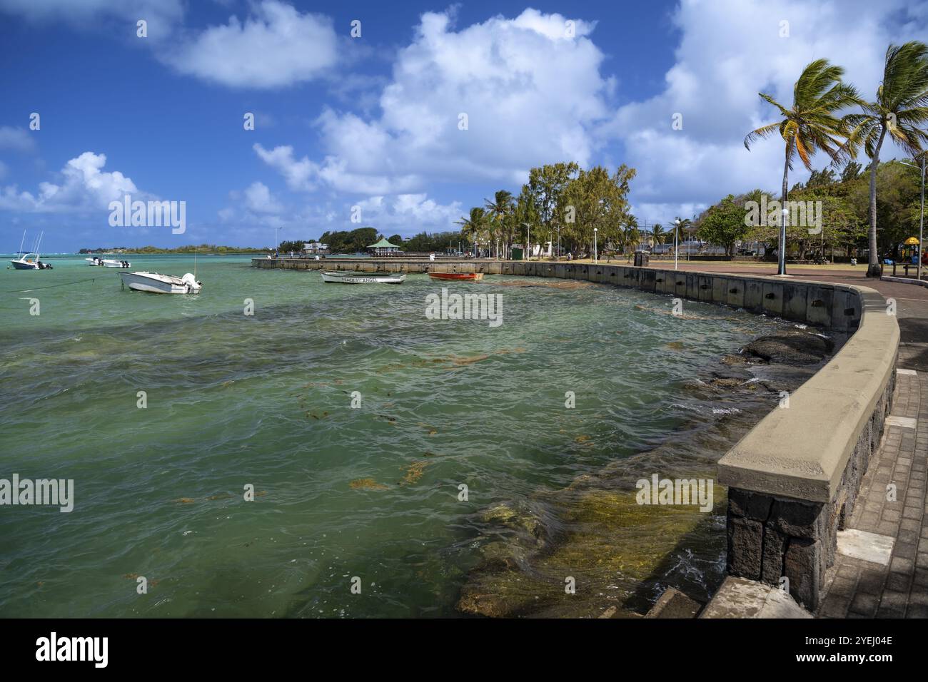 Waterfront, waterfront, Maheborg, east coast, Indian Ocean, island ...