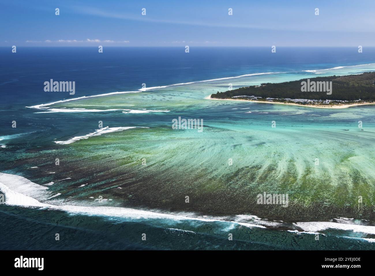 Underwater waterfall, optical illusion, natural phenomenon, aerial view ...