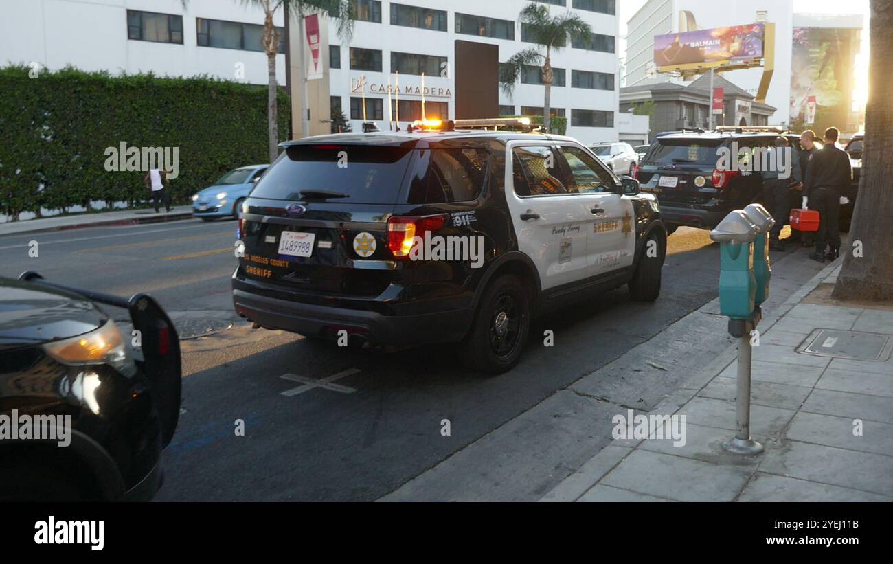 Los Angeles, California, USA 29th October 2024 Police Cars on Sunset ...