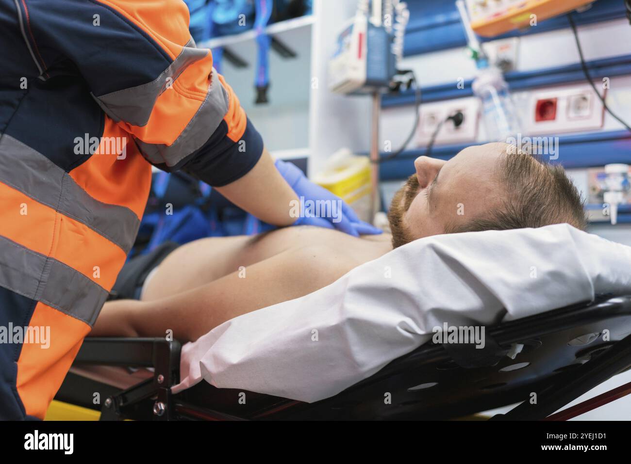 Ambulance with patients and doctors healthcare hi-res stock photography ...