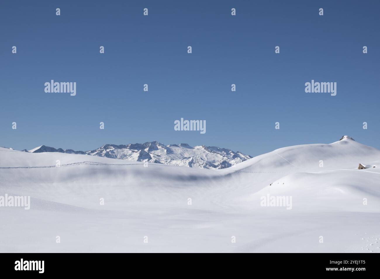 Mountain, snow, blue sky Stock Photo - Alamy