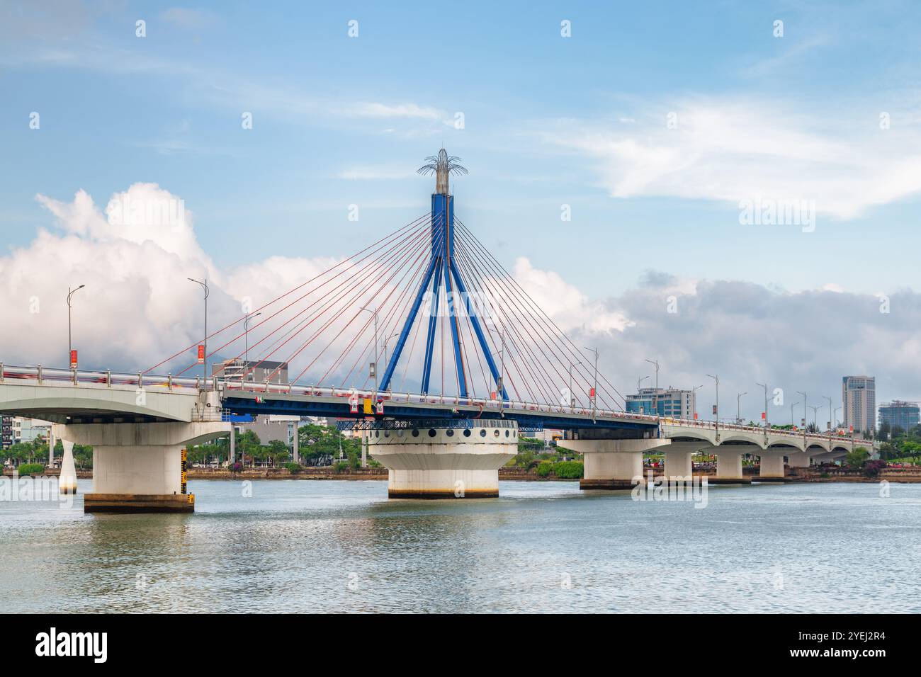 Beautiful view of the Han River Bridge, Da Nang, Vietnam Stock Photo ...