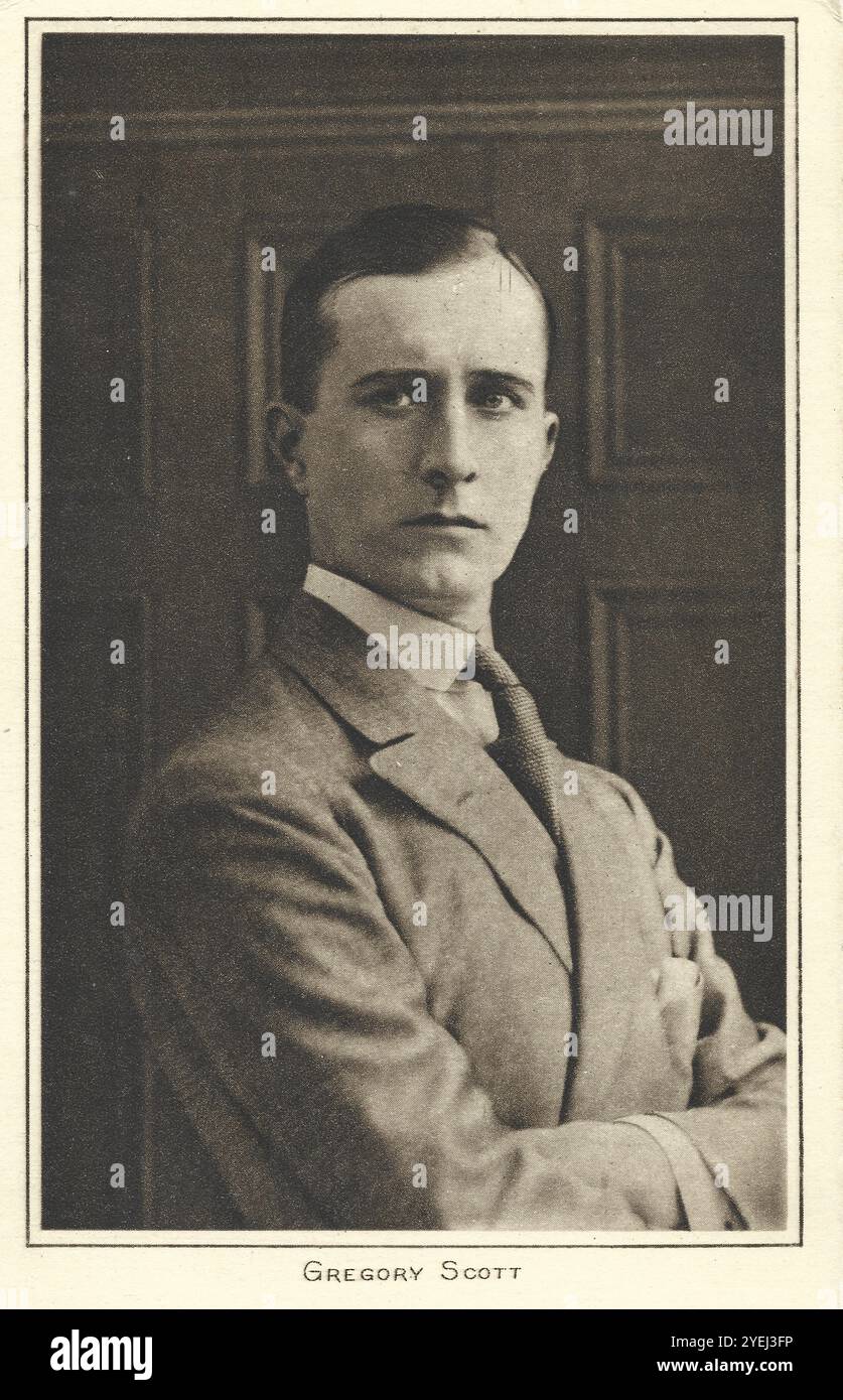 Gregory Scott silent film actor. A vintage image of English silent film ...