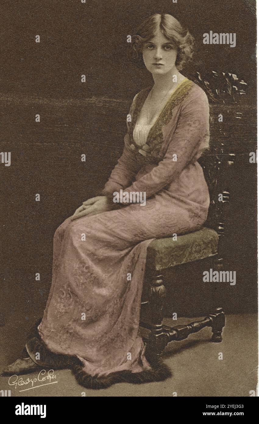 Gladys Cooper English stage, movie and TV star. A vintage image of stage and screen actress ...