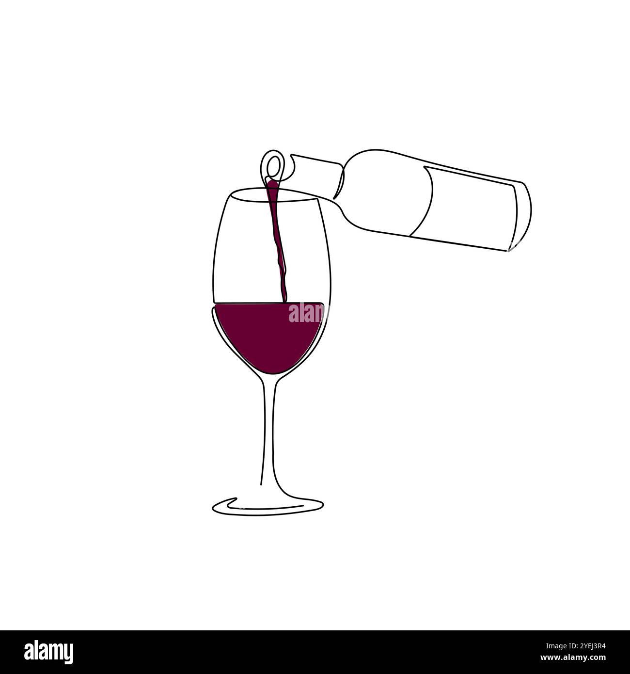 Creative red wine bottle Stock Vector Images - Alamy