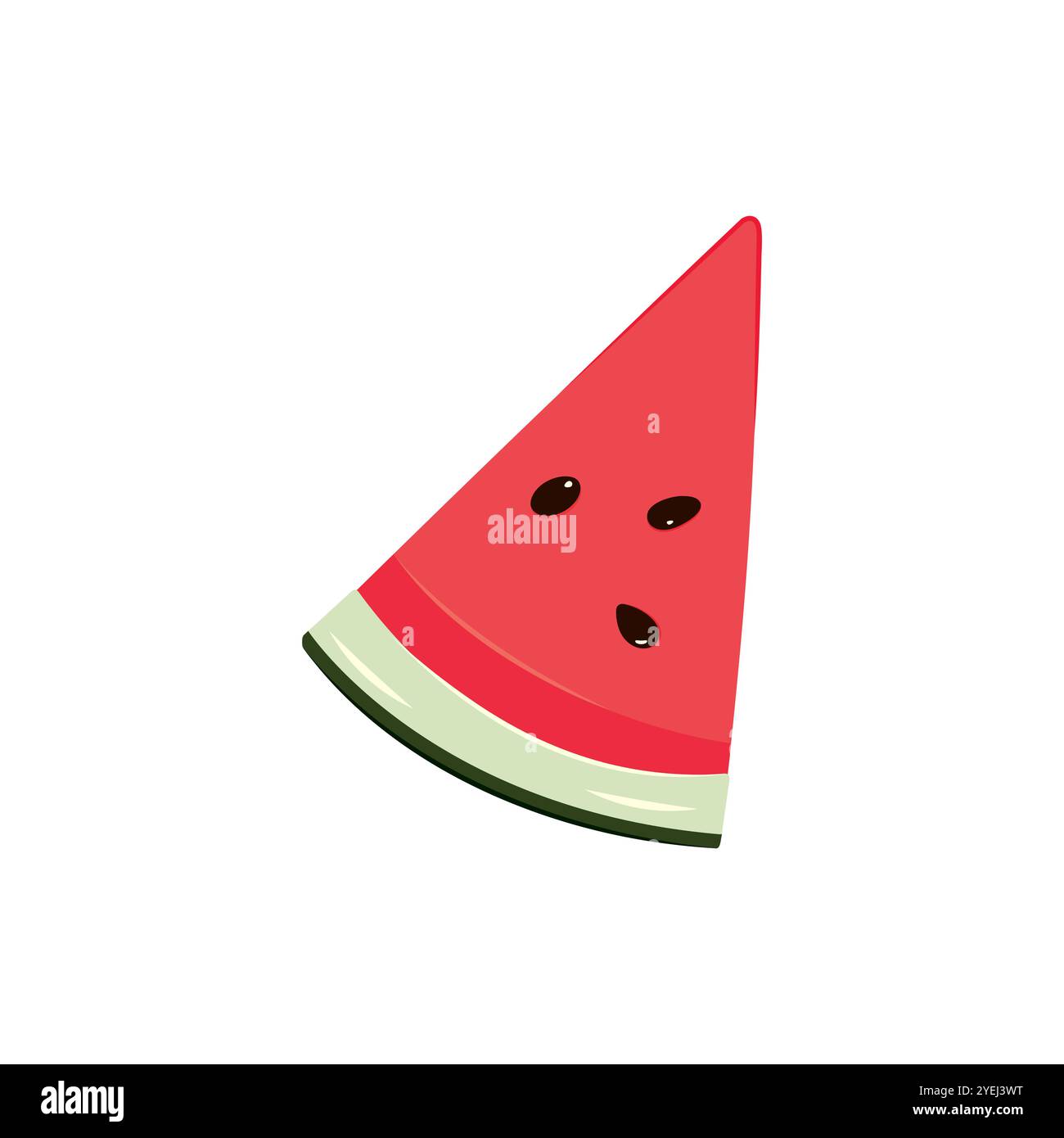 Watermelon wedge. Red watermelon slice. Flat vector illustration Stock ...