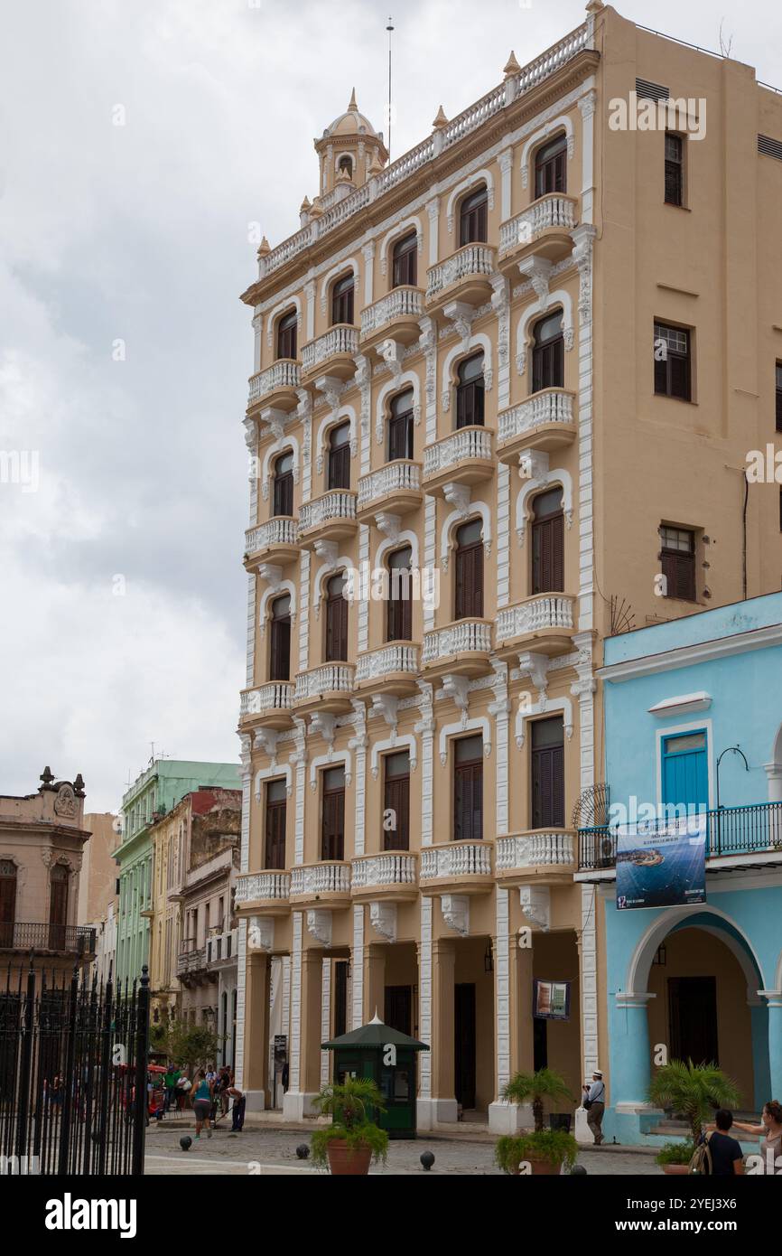 The Colonial architecture in Plaza Vieja, La Habana (Havana), Cuba ...