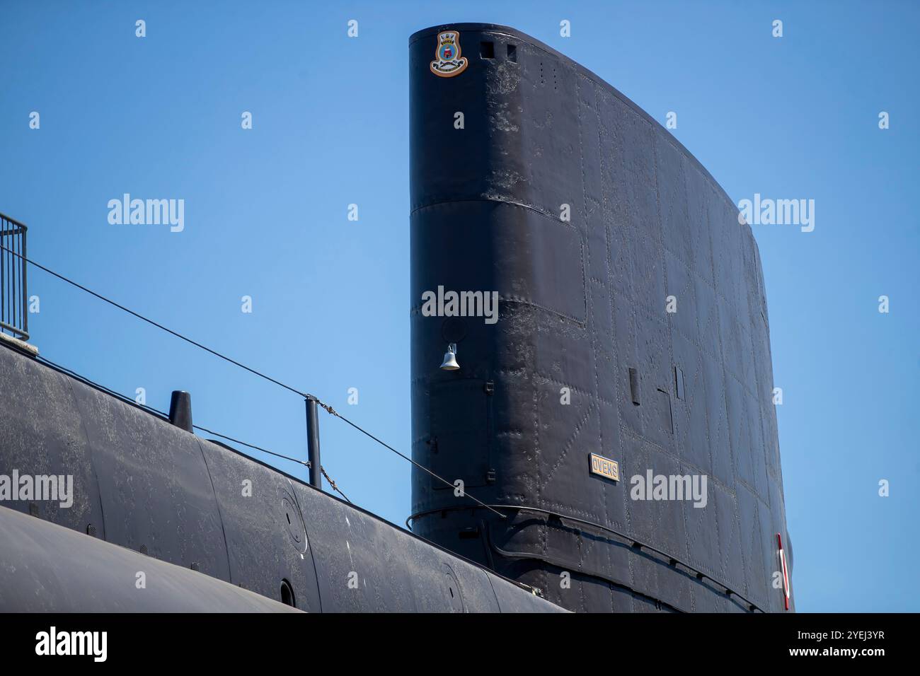 The conning tower of a decommissioned submarine, showcasing intricate ...