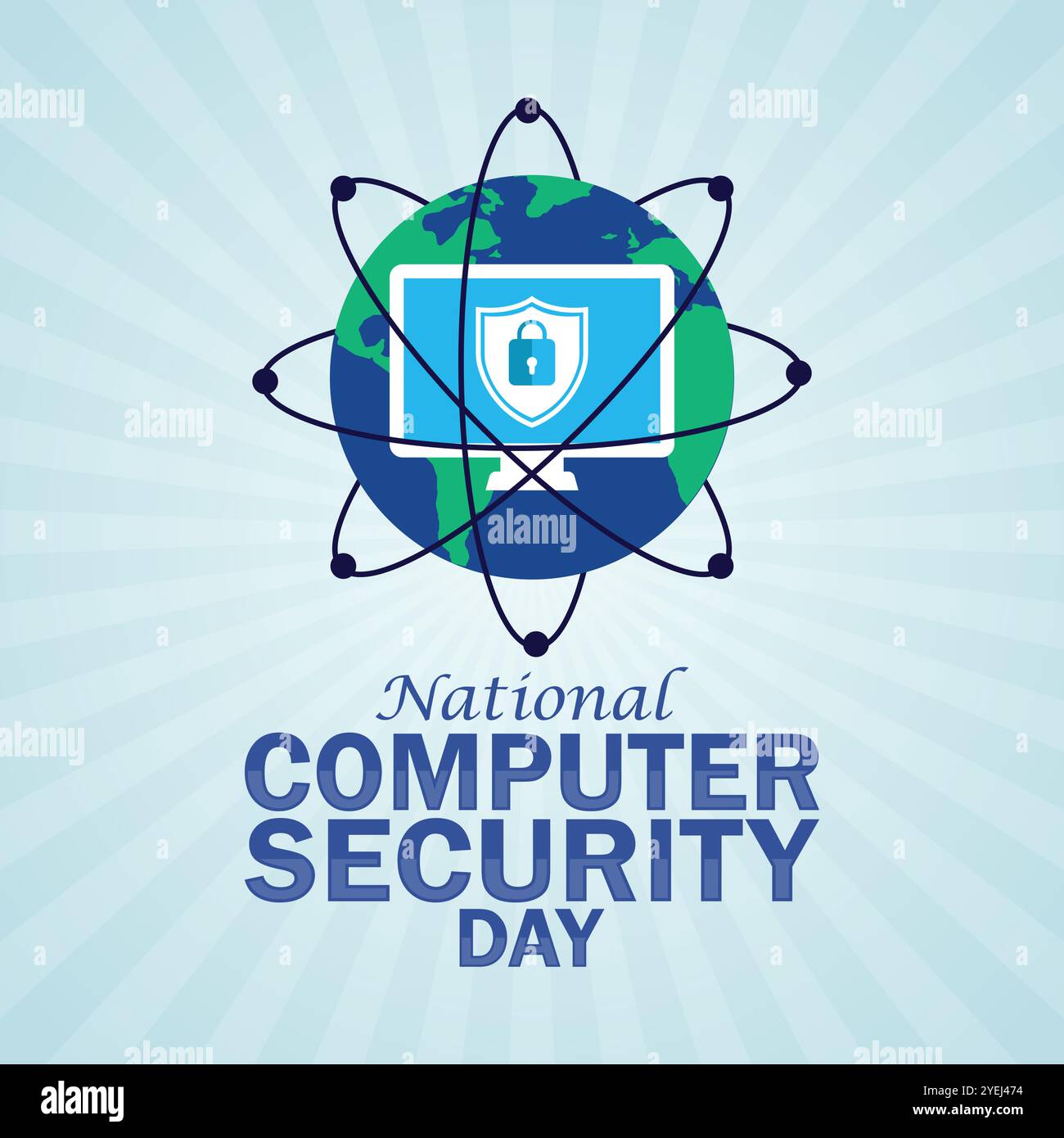 National Computer Security Day. Holiday concept. Template for ...