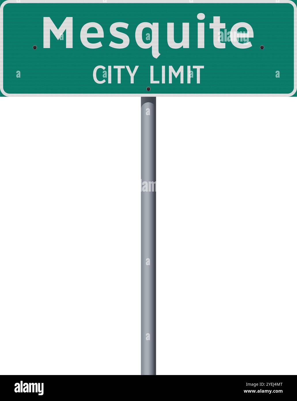 Vector illustration of the Mesquite (Texas) city limit green entering ...