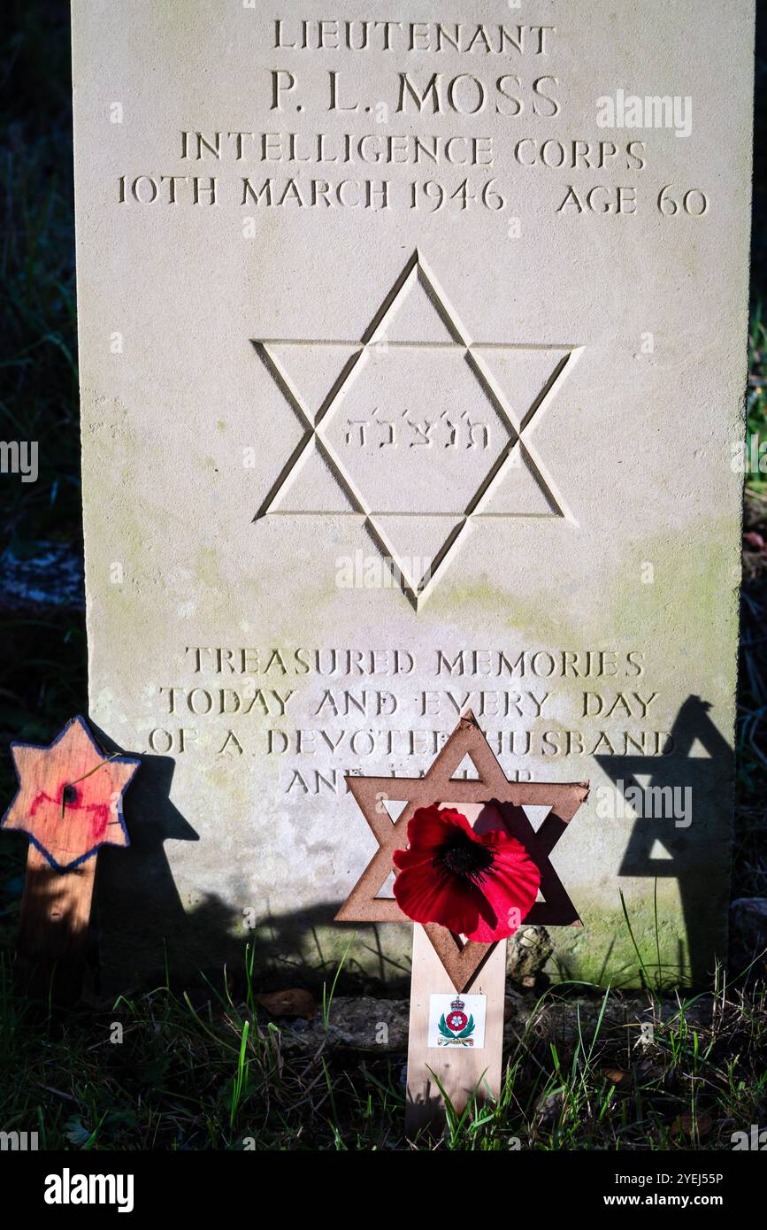 Jewish grave of Lieutenant P.L. Moss of the Intelligent Corps at The ...