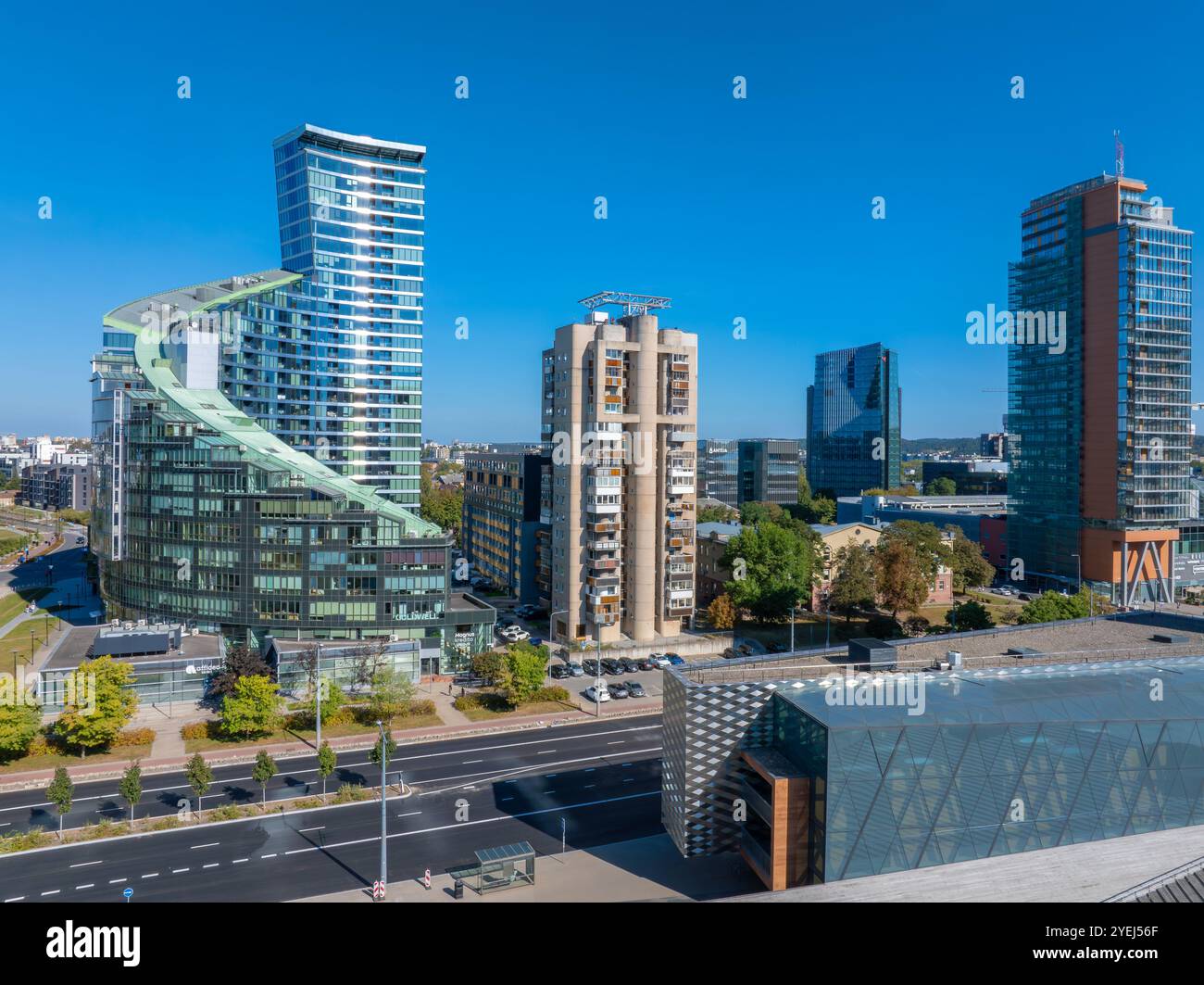 Modern Urban Landscape with High Rise Buildings in Vilnius, Lithuania ...