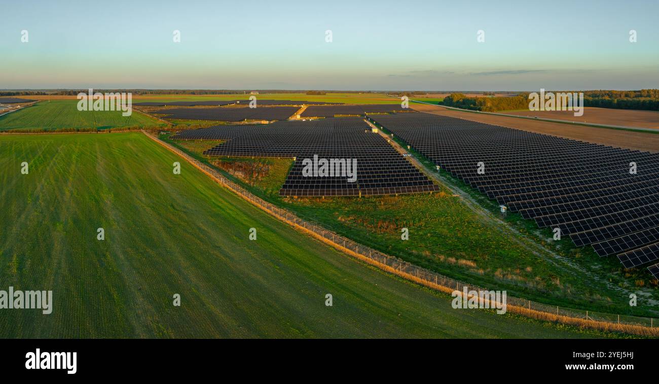 Aerial view expansive solar panel hi-res stock photography and images ...