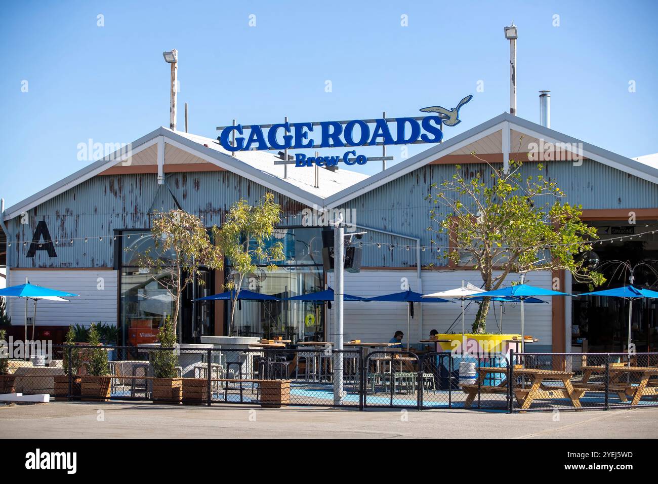 The image shows the Gage Roads Brew Co, a popular brewery and bar in ...