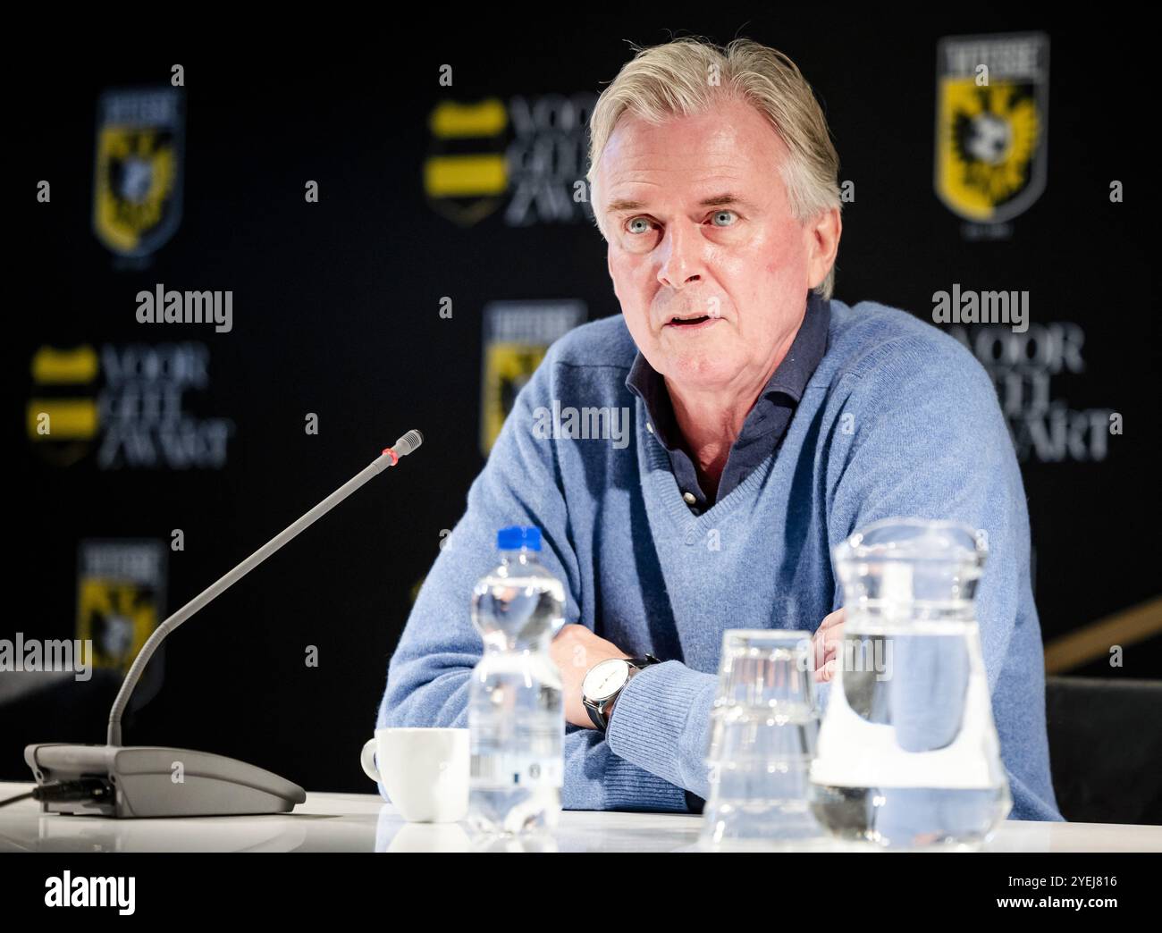 ARNHEM - General director Edwin Reijntjes of Vitesse speaks to the ...