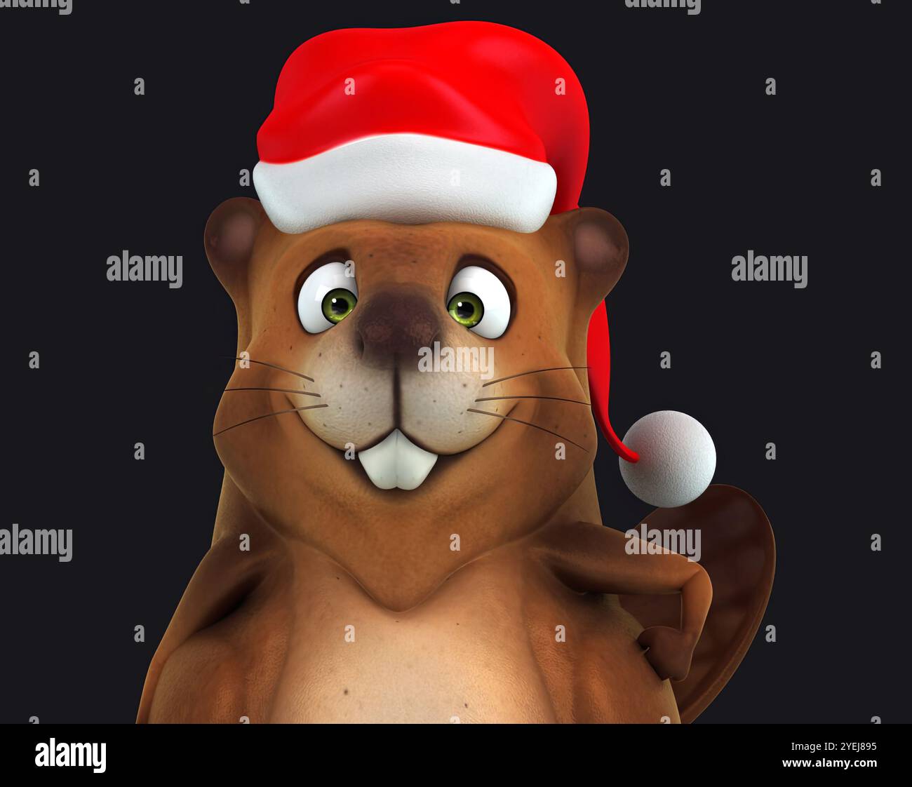 Fun 3D beaver saying hello Stock Photo - Alamy