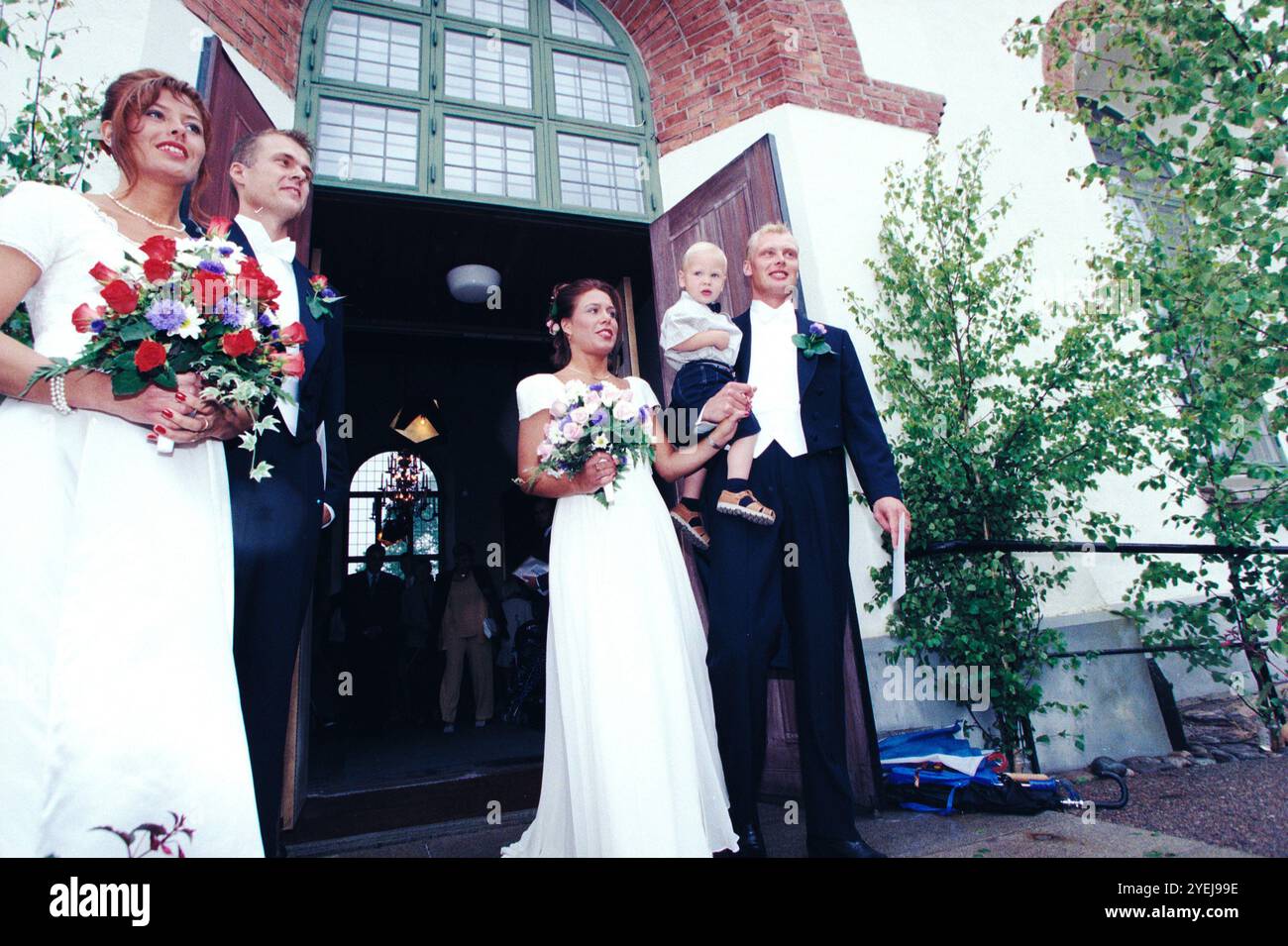 World Cup hero Klas Ingesson's wedding, Ödeshög's church, Ödeshög ...