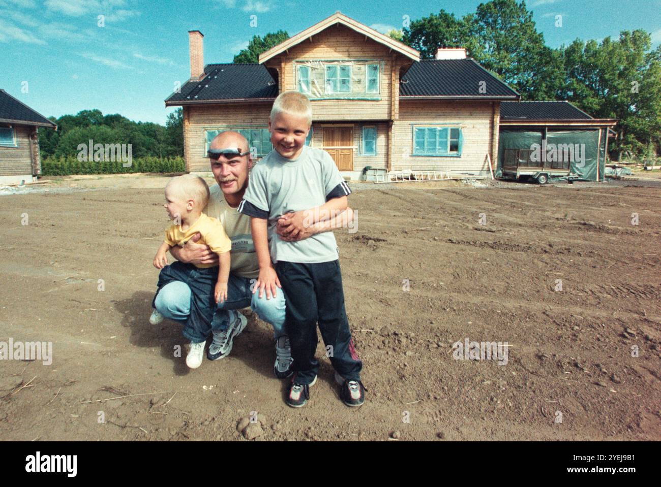 1994 World Cup hero Klas Ingesson with his children David and Martin ...