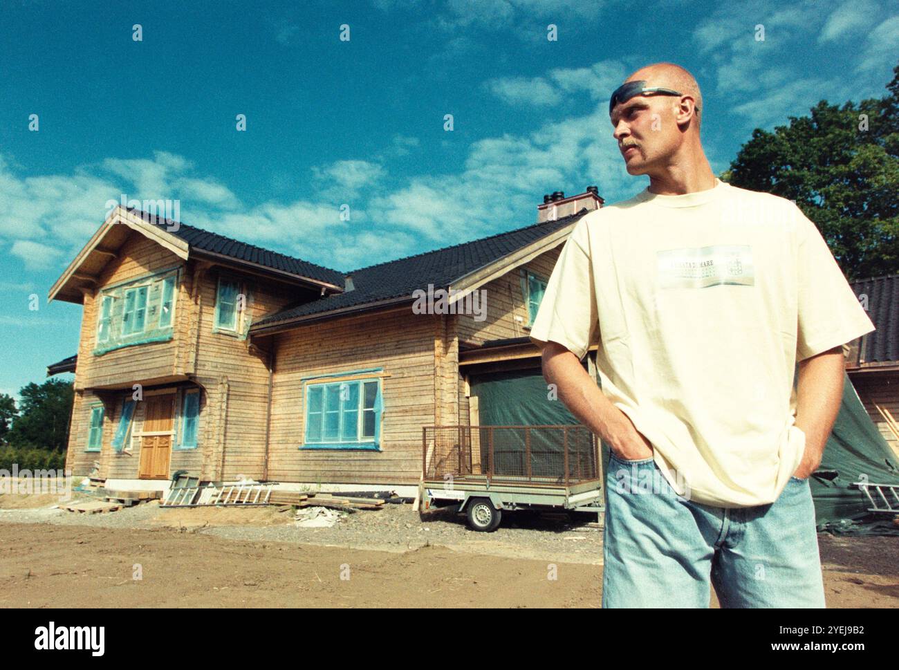 1994 World Cup hero Klas Ingesson with his children at his newly built ...