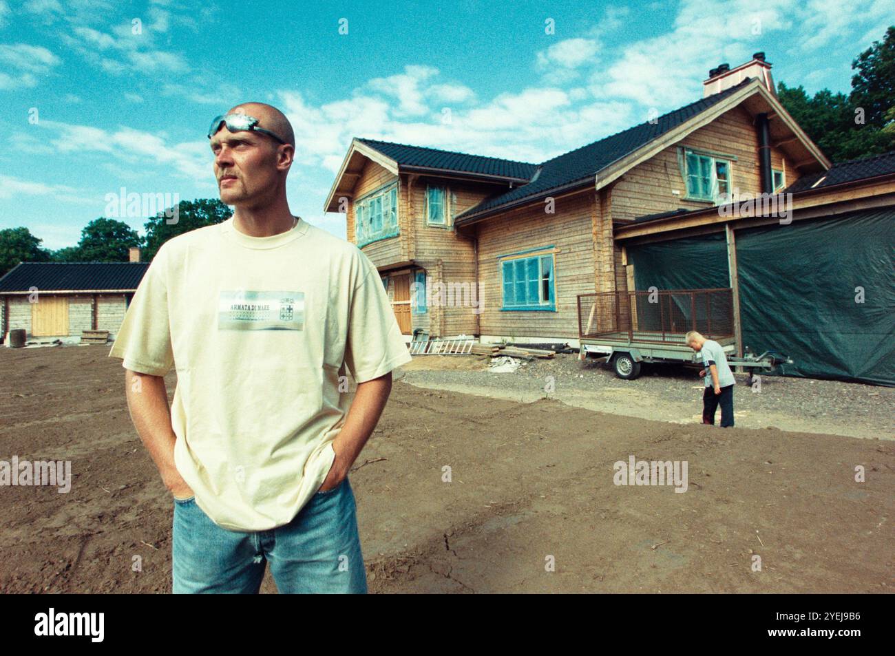 1994 World Cup hero Klas Ingesson with his children at his newly built ...