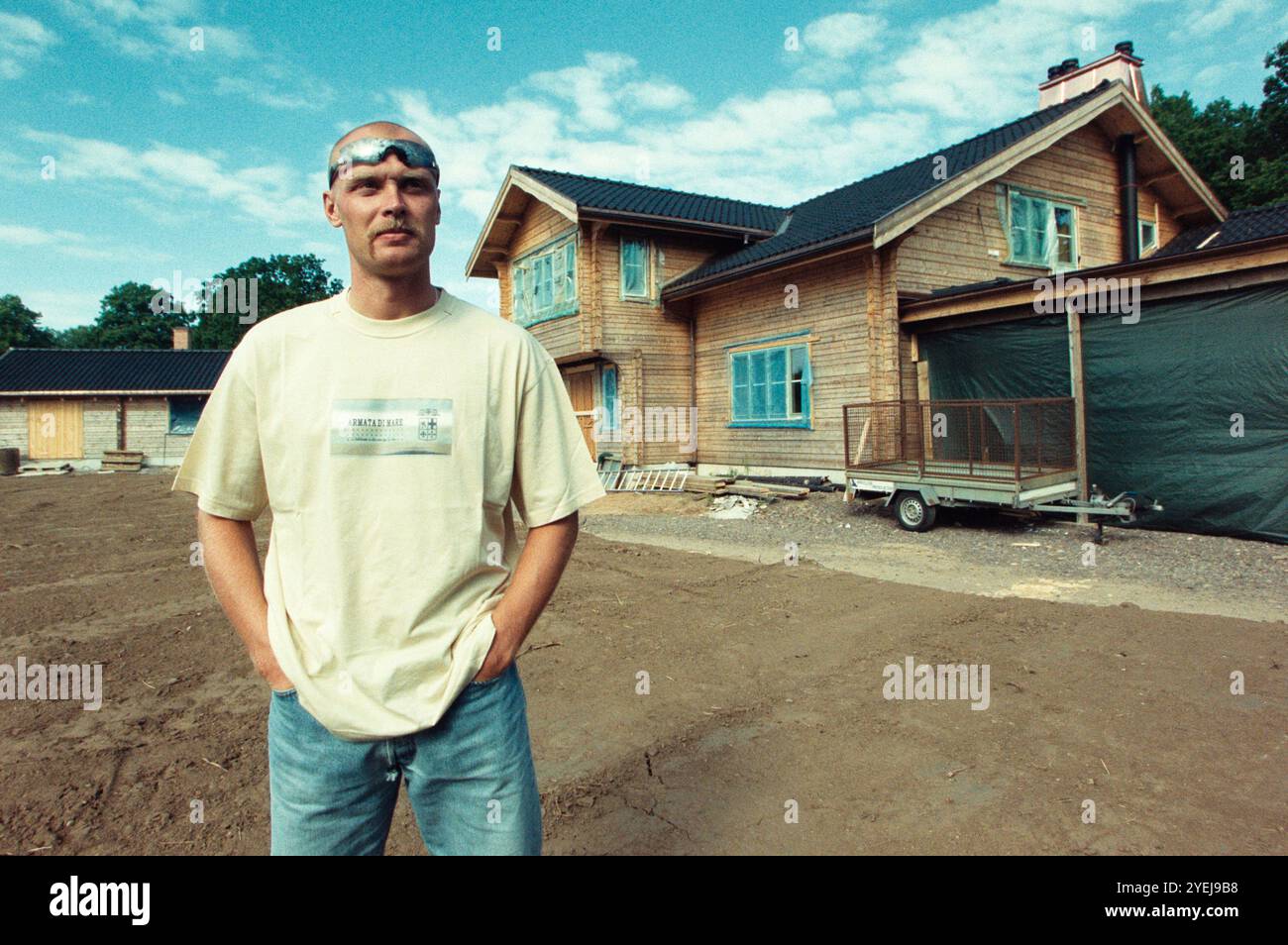 1994 World Cup hero Klas Ingesson with his children at his newly built ...