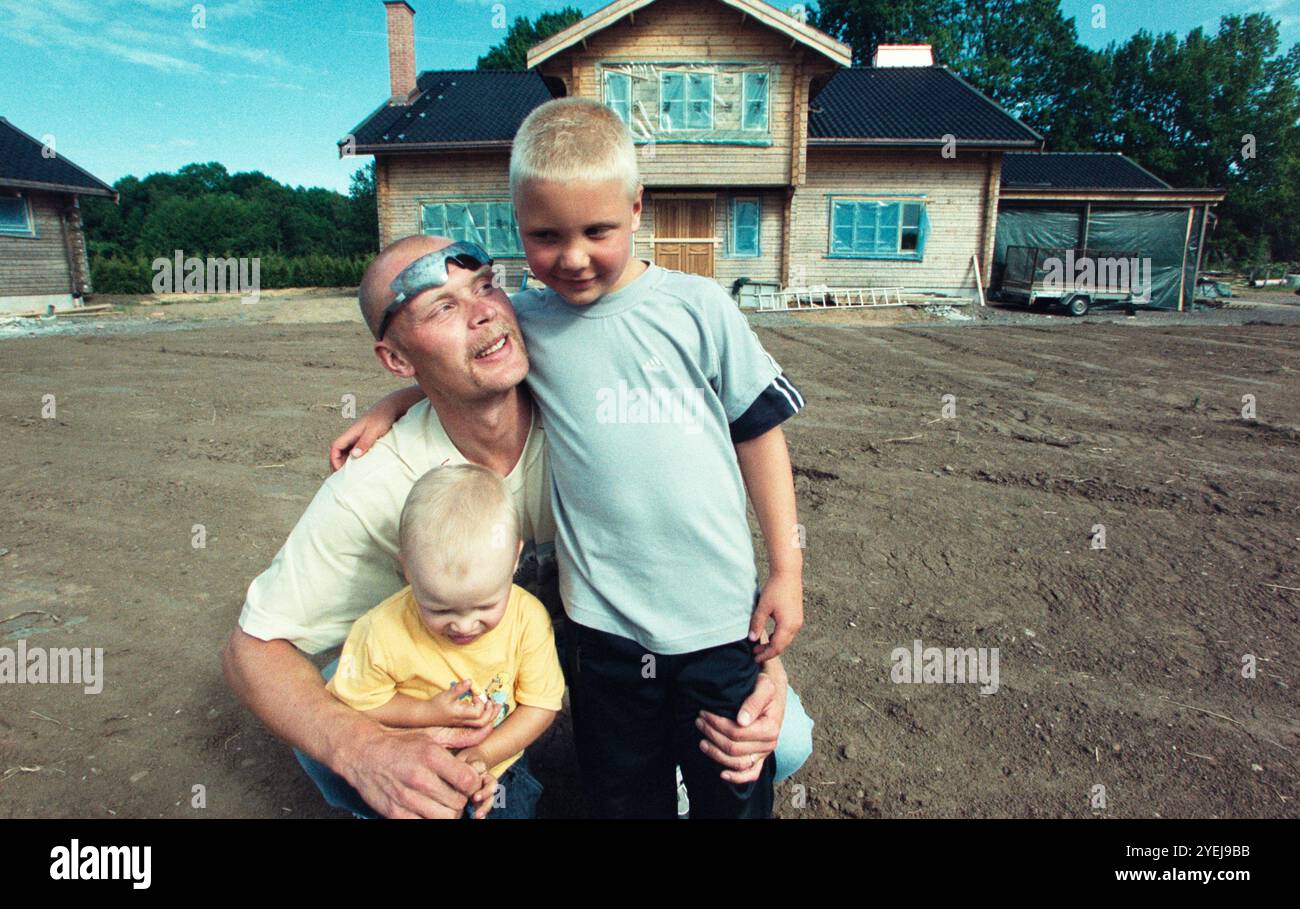 1994 World Cup hero Klas Ingesson with his children David and Martin ...