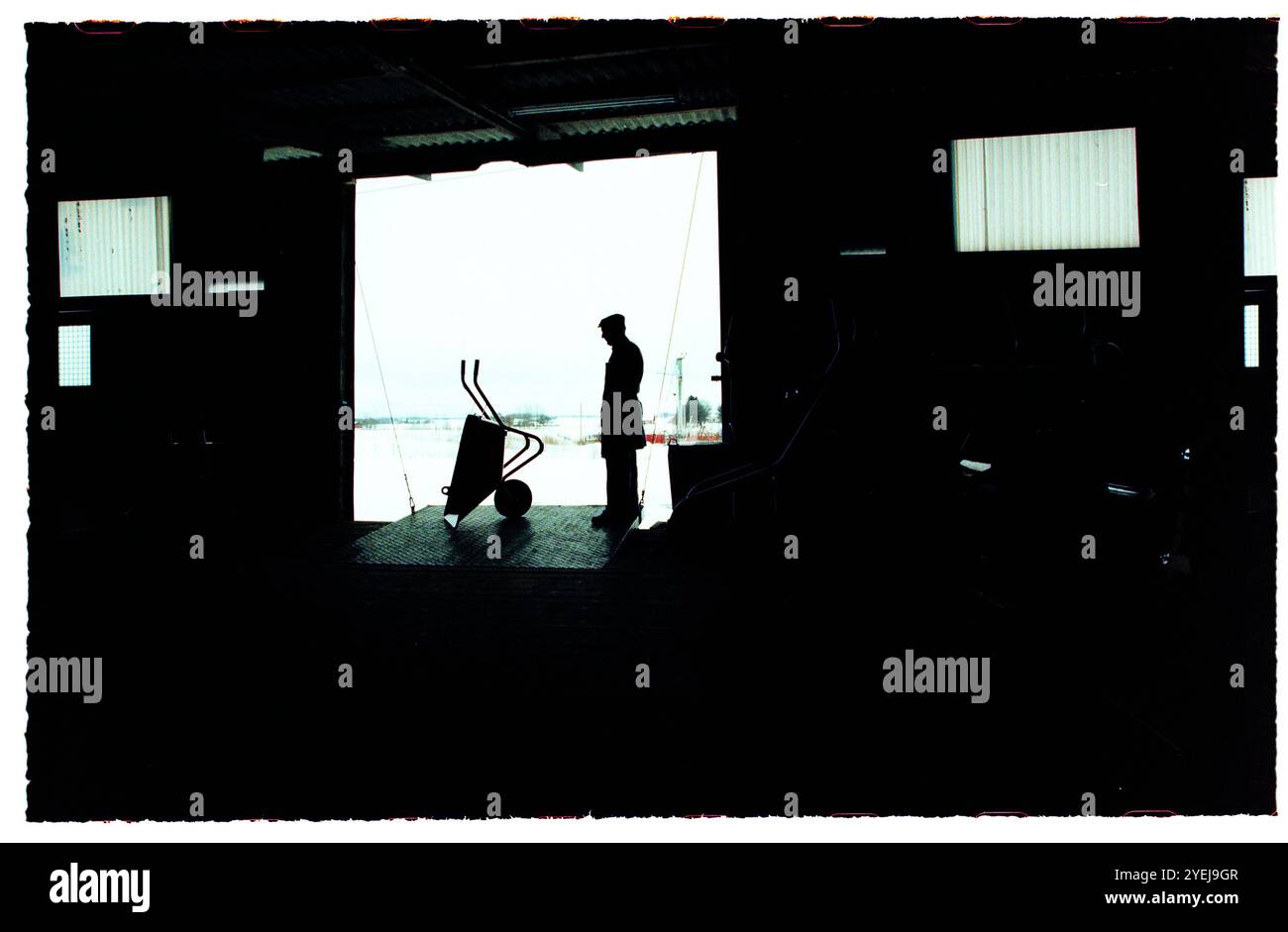 A workshop worker on the loading dock Fogelsta industry (Fågelsta ...
