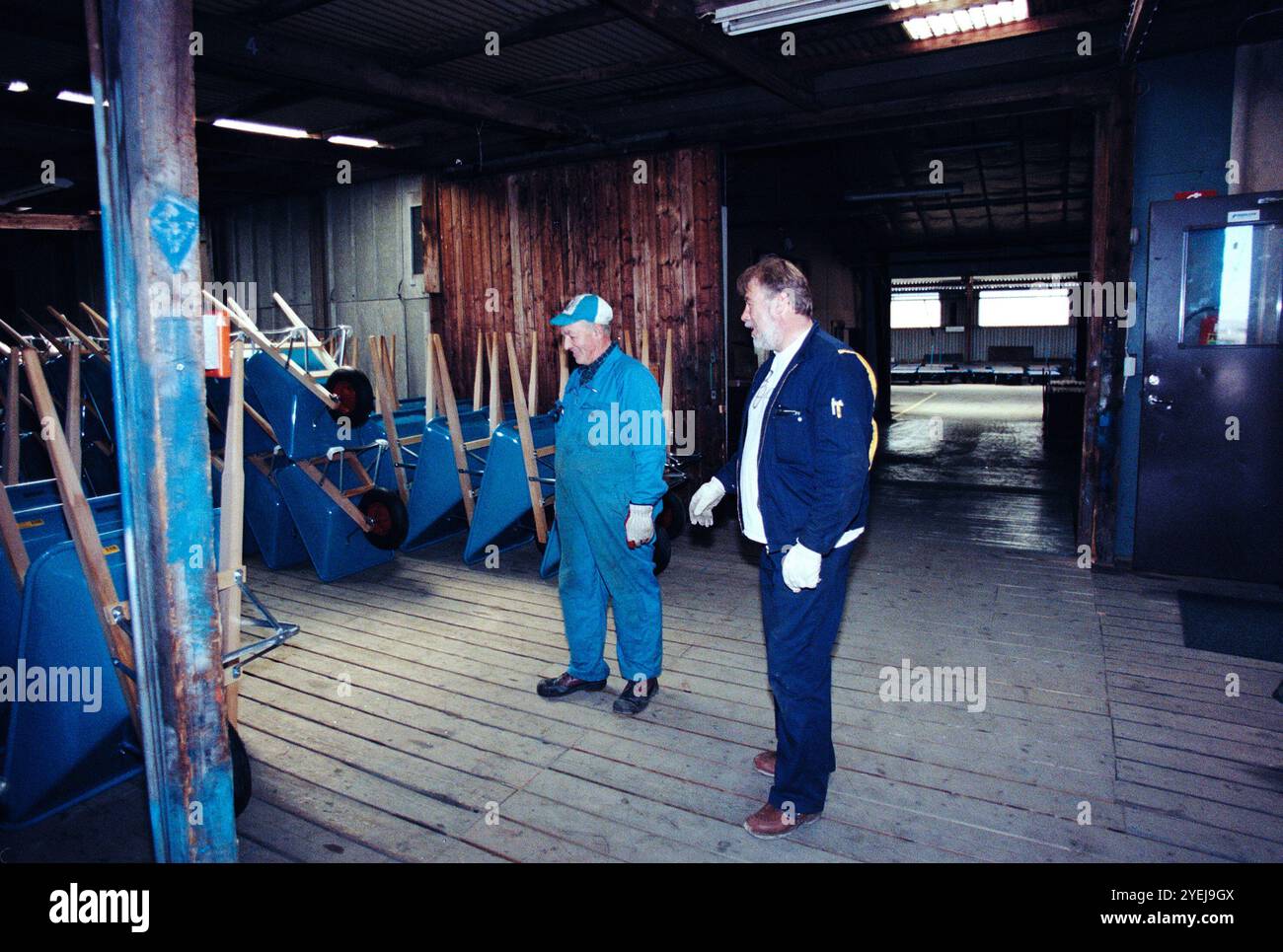 A workshop worker on the loading dock at Fogelsta industry (Fågelsta ...
