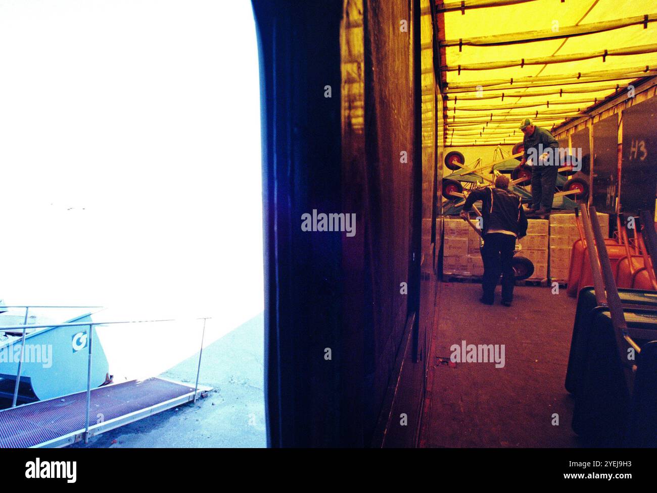 A workshop worker on the loading dock at Fogelsta industry (Fågelsta ...