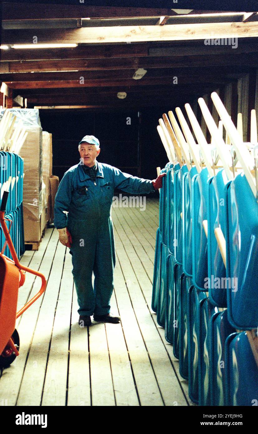 A workshop worker on the loading dock at Fogelsta industry (Fågelsta ...