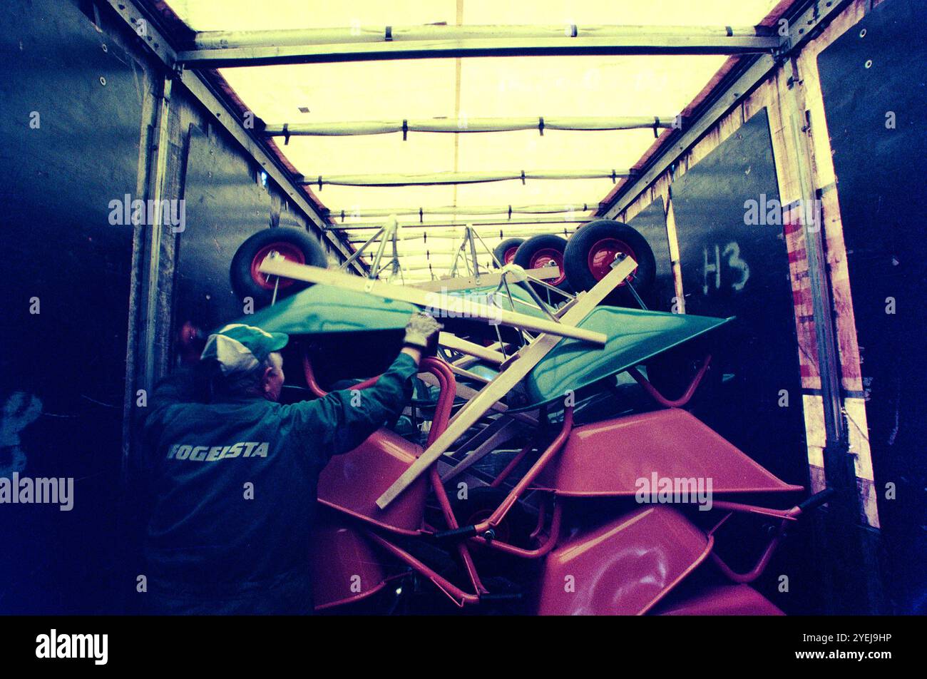 A workshop worker on the loading dock at Fogelsta industry (Fågelsta ...