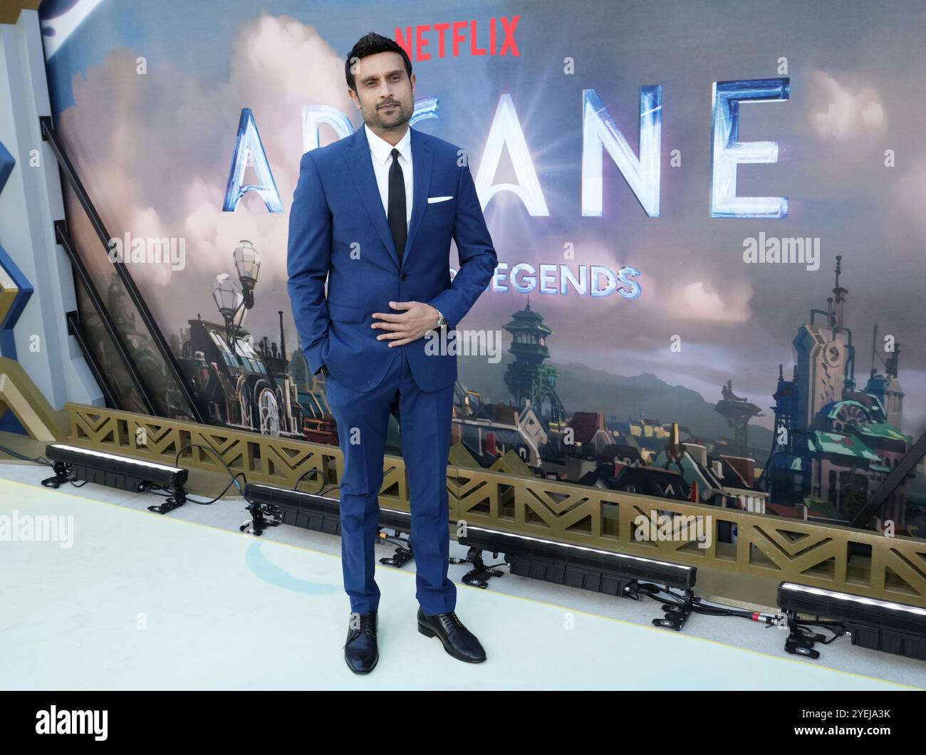 Los Angeles, USA. 30th Oct, 2024. Dylan Jadeja arrives at the ARCANE ...