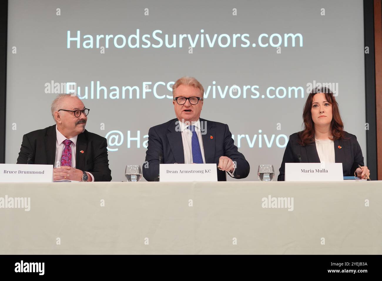 (left to right) Bruce Drummond, Dean Armstrong KC and Maria Mulla, who ...