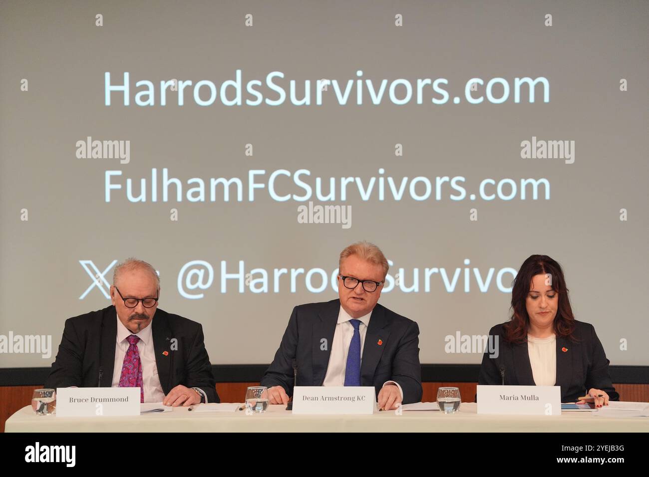 (left to right) Bruce Drummond, Dean Armstrong KC and Maria Mulla, who ...