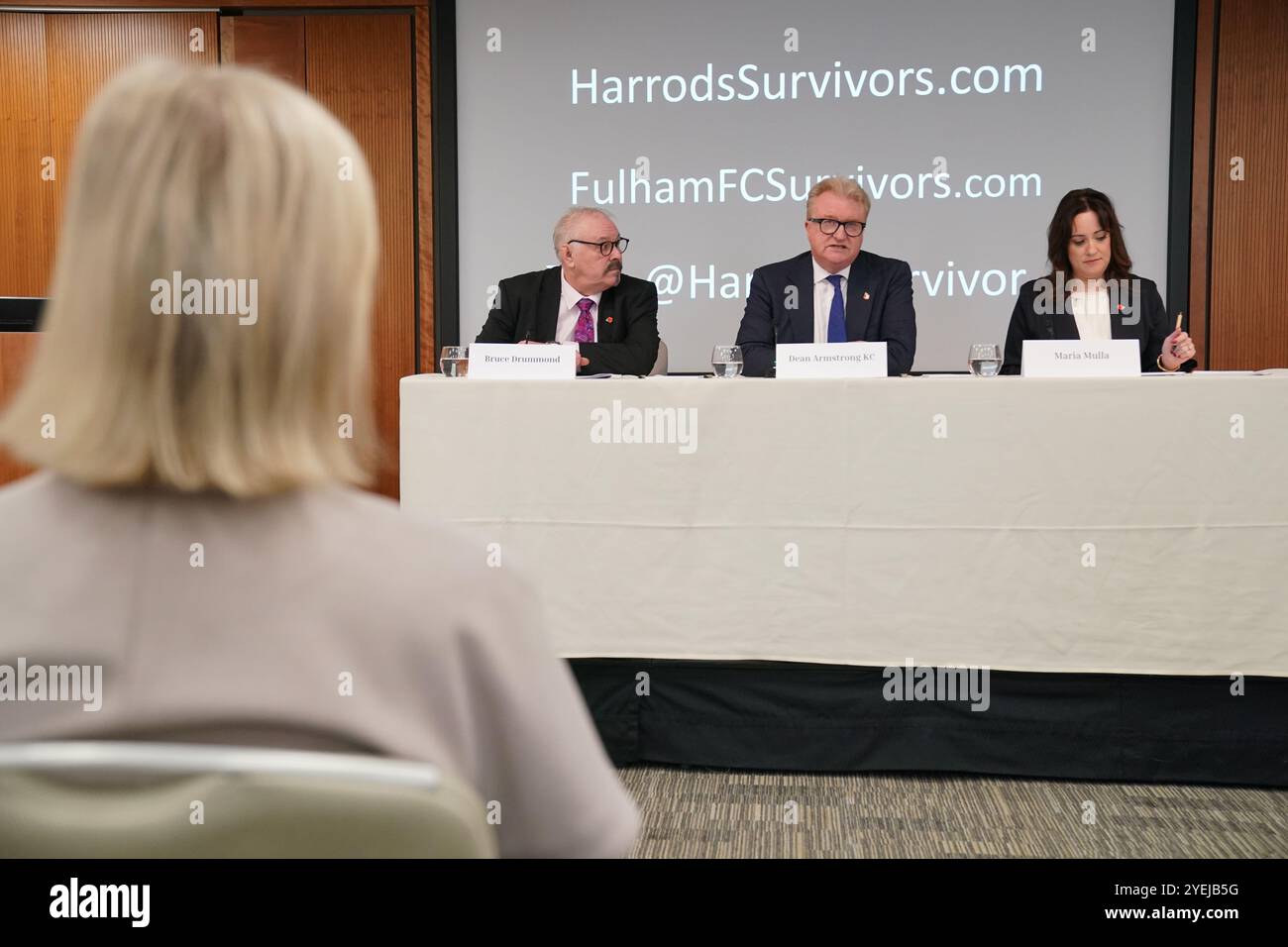 (left to right) Bruce Drummond, Dean Armstrong KC and Maria Mulla, who ...