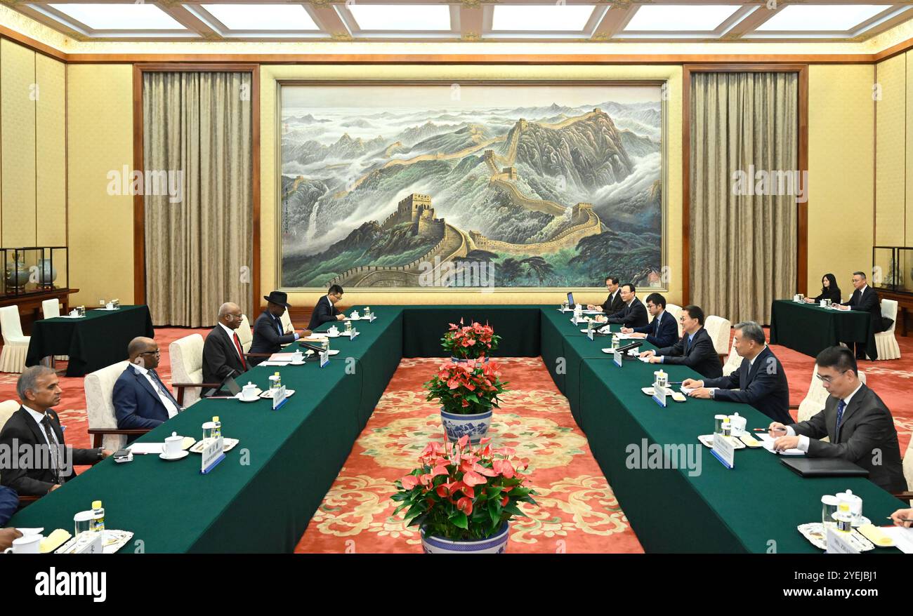 Beijing, China. 31st Oct, 2024. Chinese Vice President Han Zheng meets ...