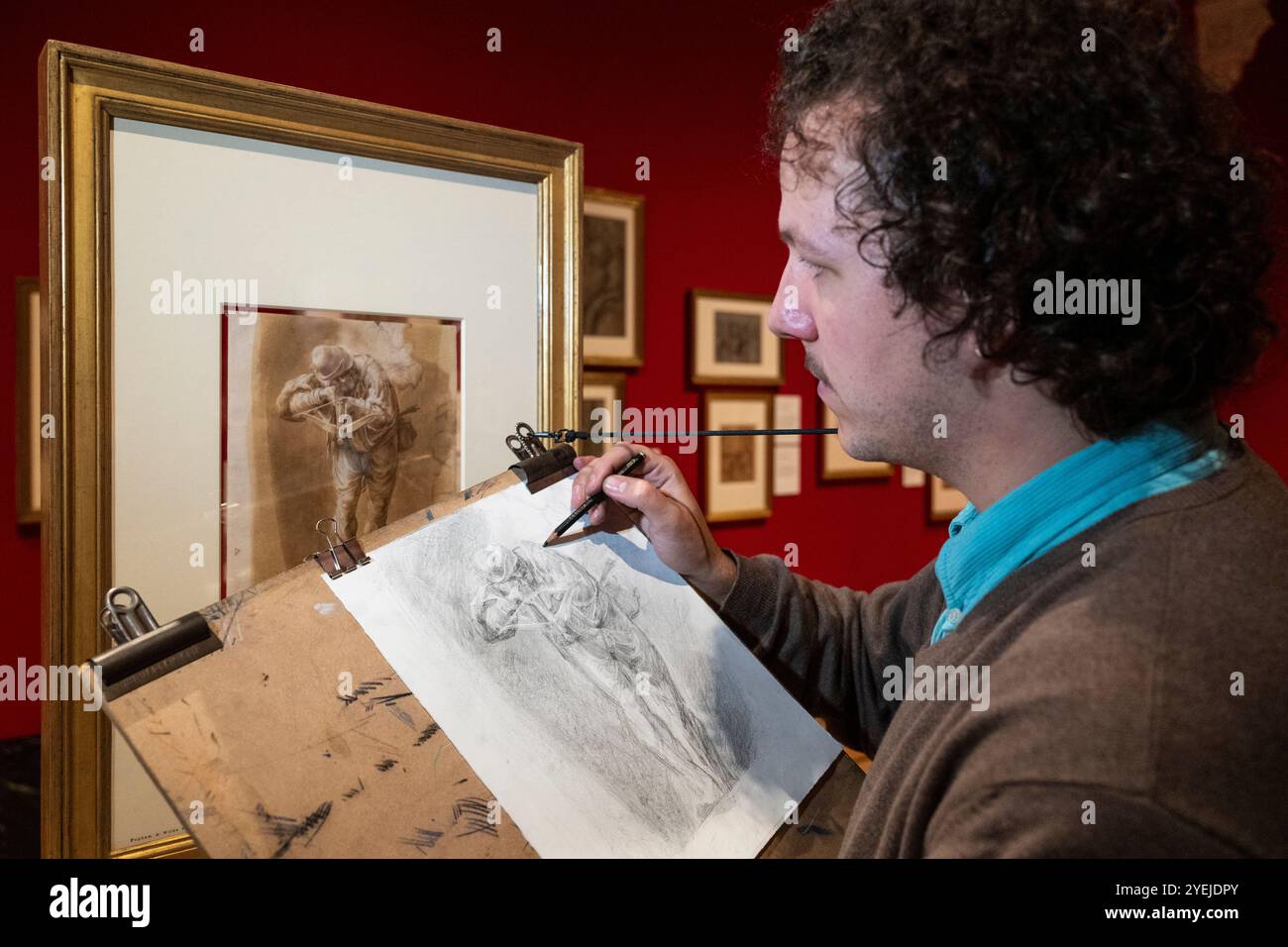 London, UK. 31 October 2024. Joshua Pell, one of three artists in ...