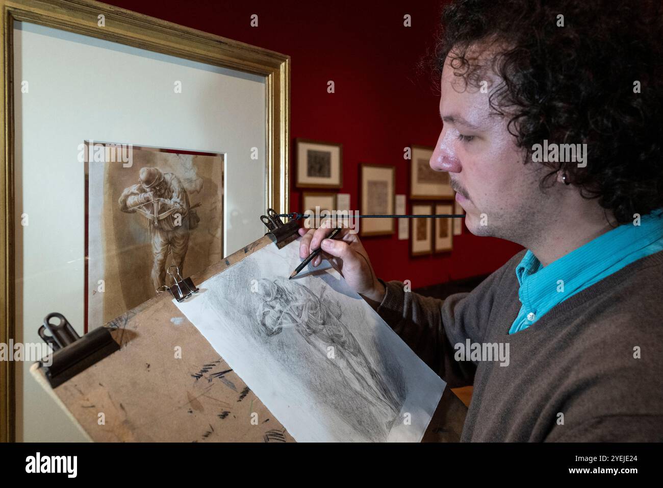 London, UK. 31 October 2024. Joshua Pell, one of three artists in ...