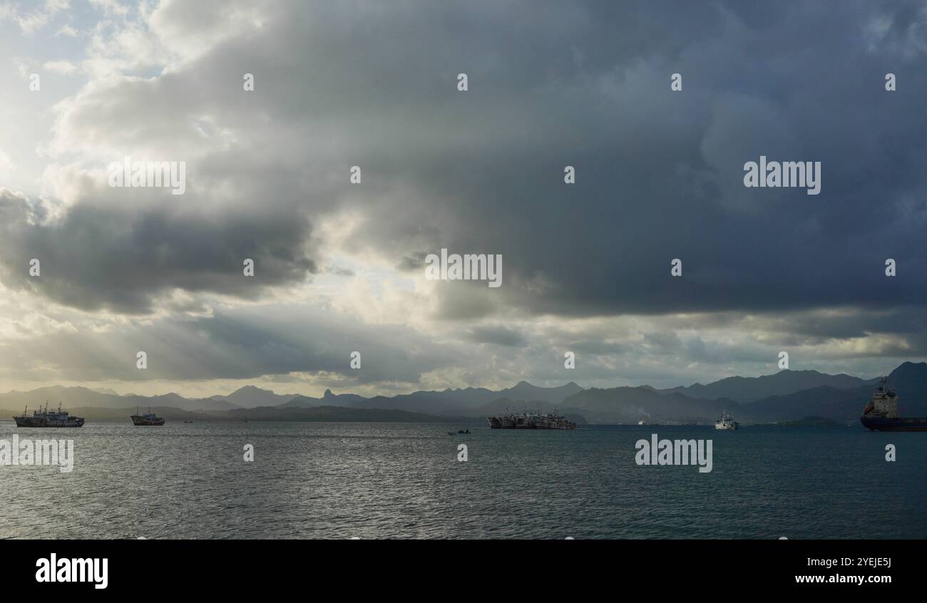 The balcony view from the Grand Pacific Hotel overlooking the harbour ...