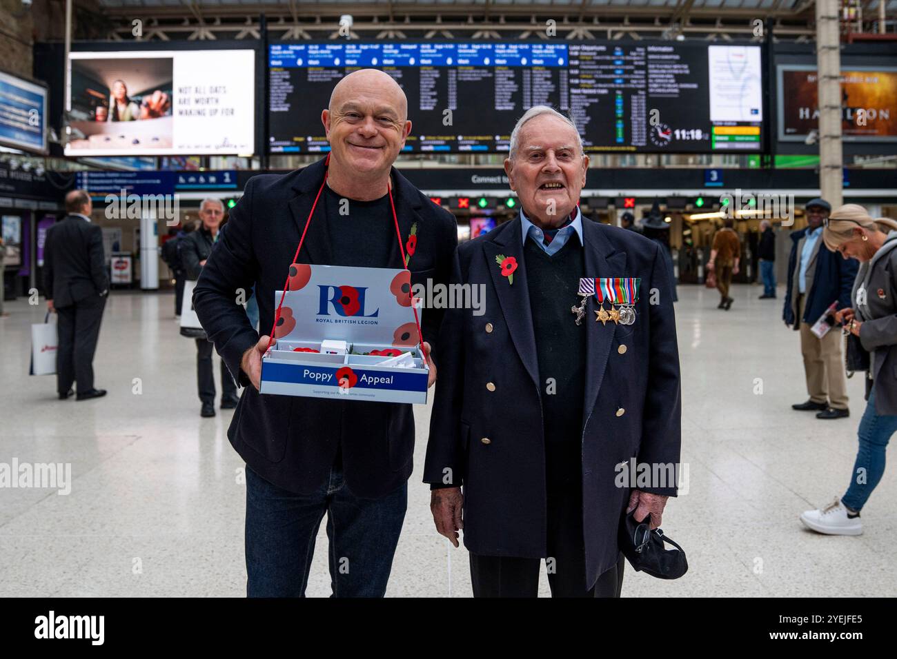 Actor and Royal British Legion (RBL) Ambassador Ross Kemp with Colin ...