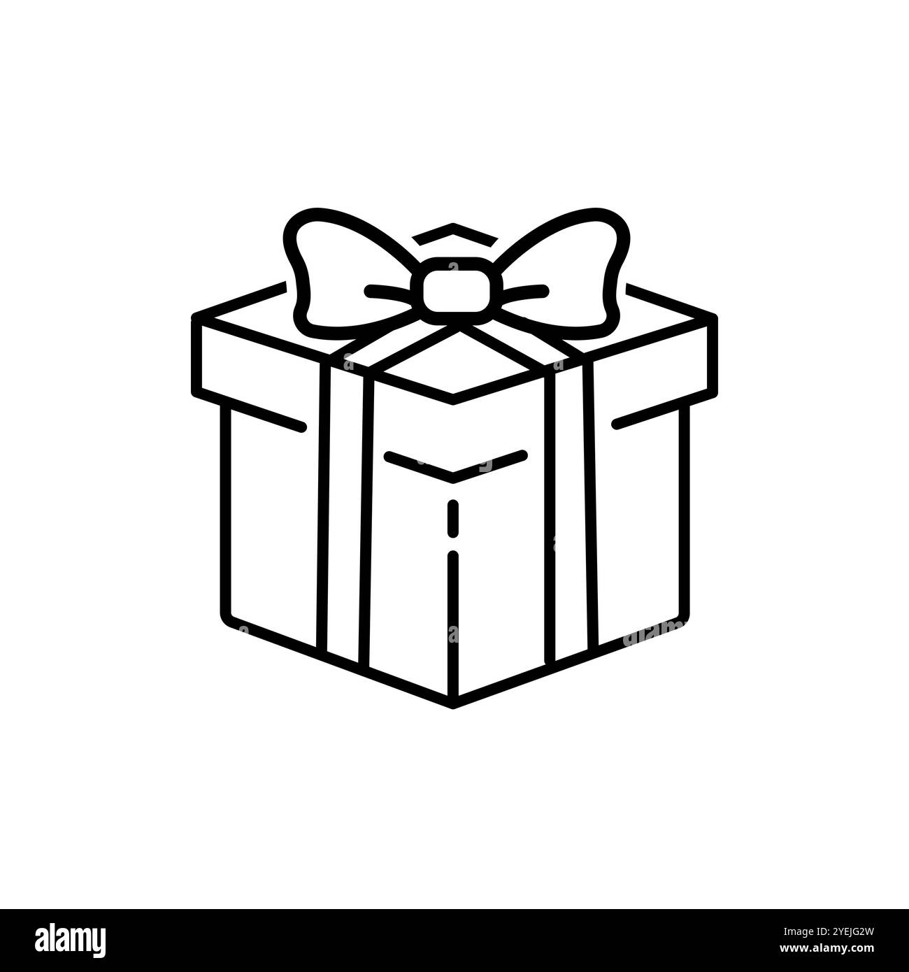 Gift cardboard box tied Stock Vector Images - Alamy