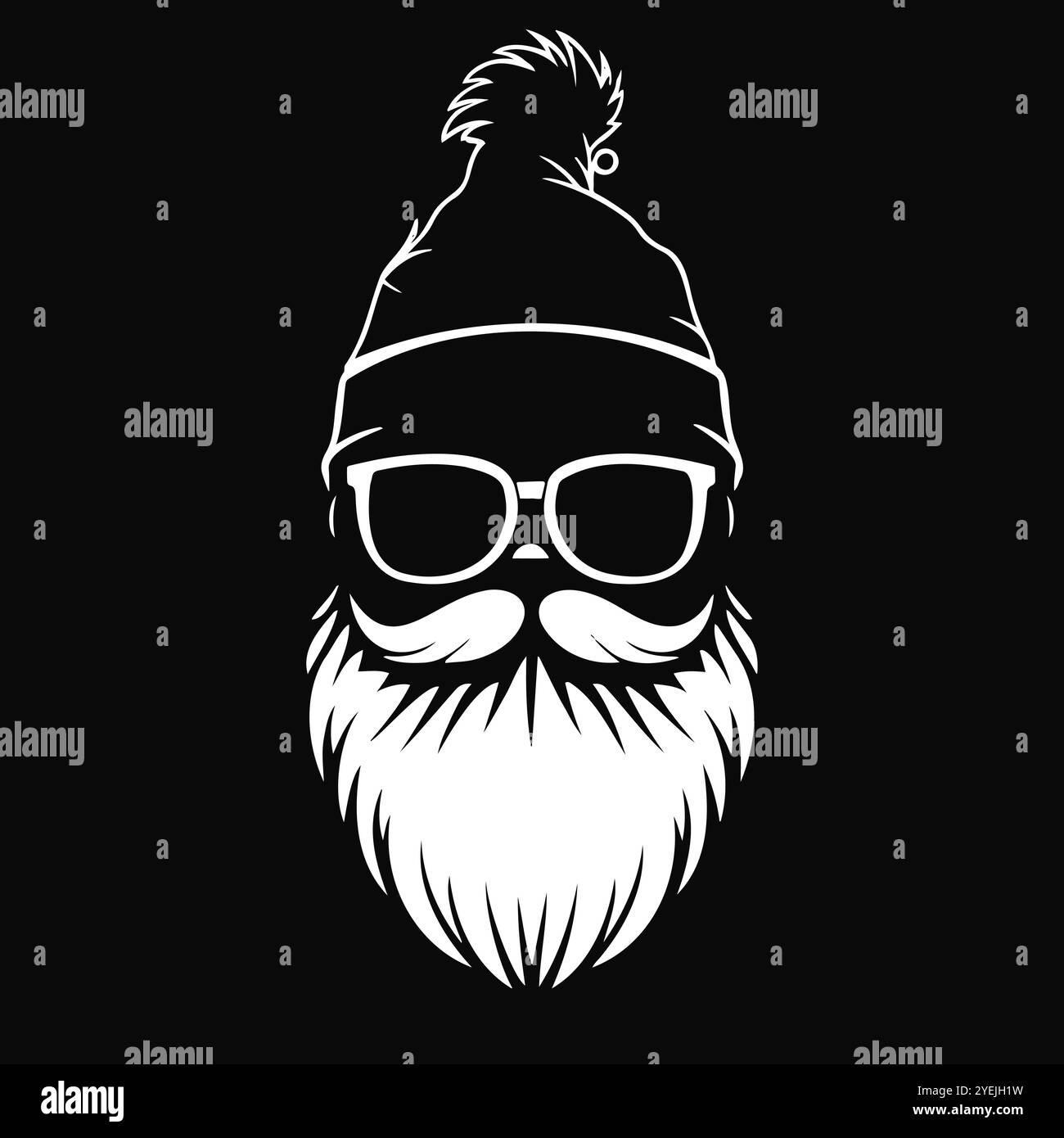 Santa beard Black and White Stock Photos & Images - Alamy